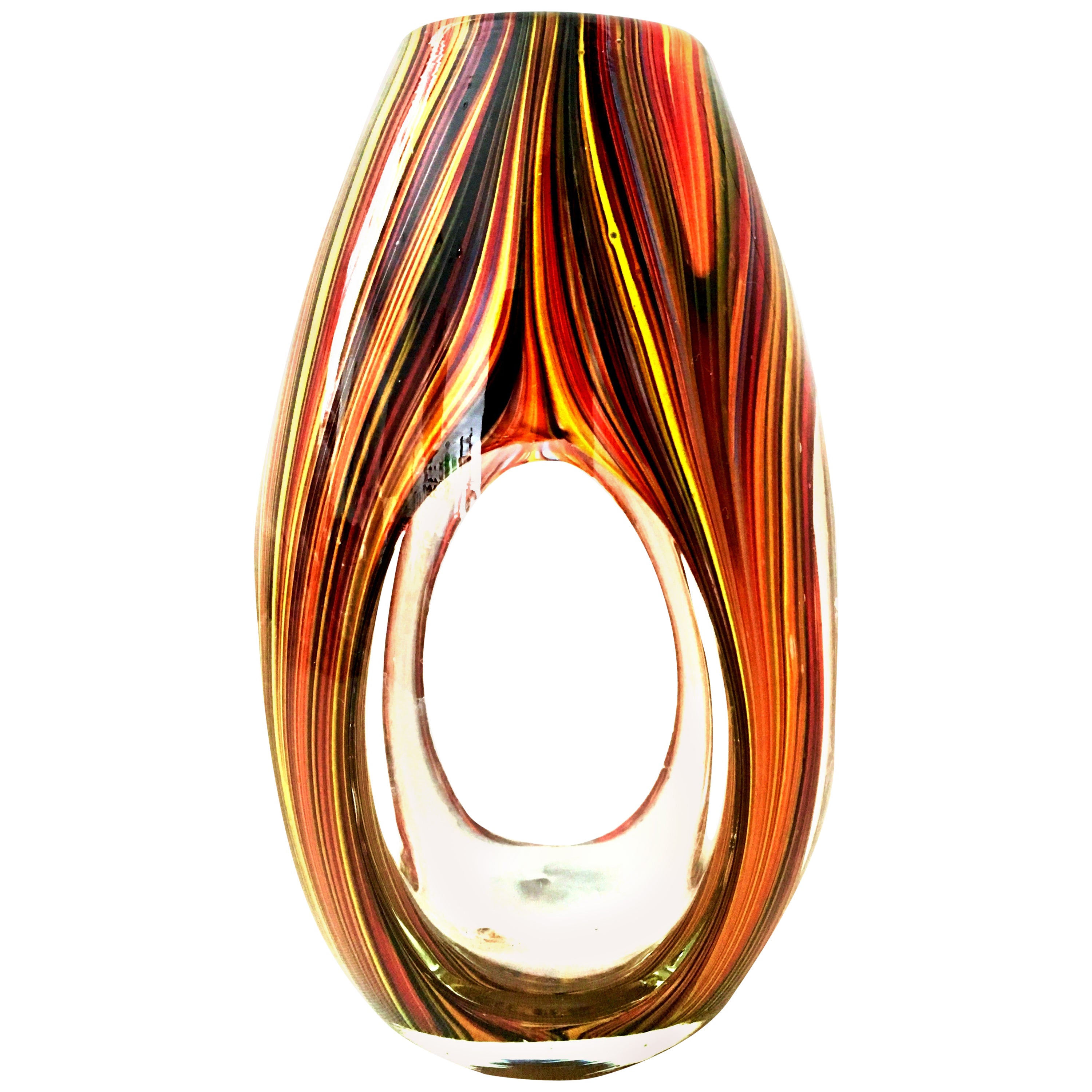 21st Century Nason and Moretti Murano Blown Glass "Snake" Vase, Italy ...