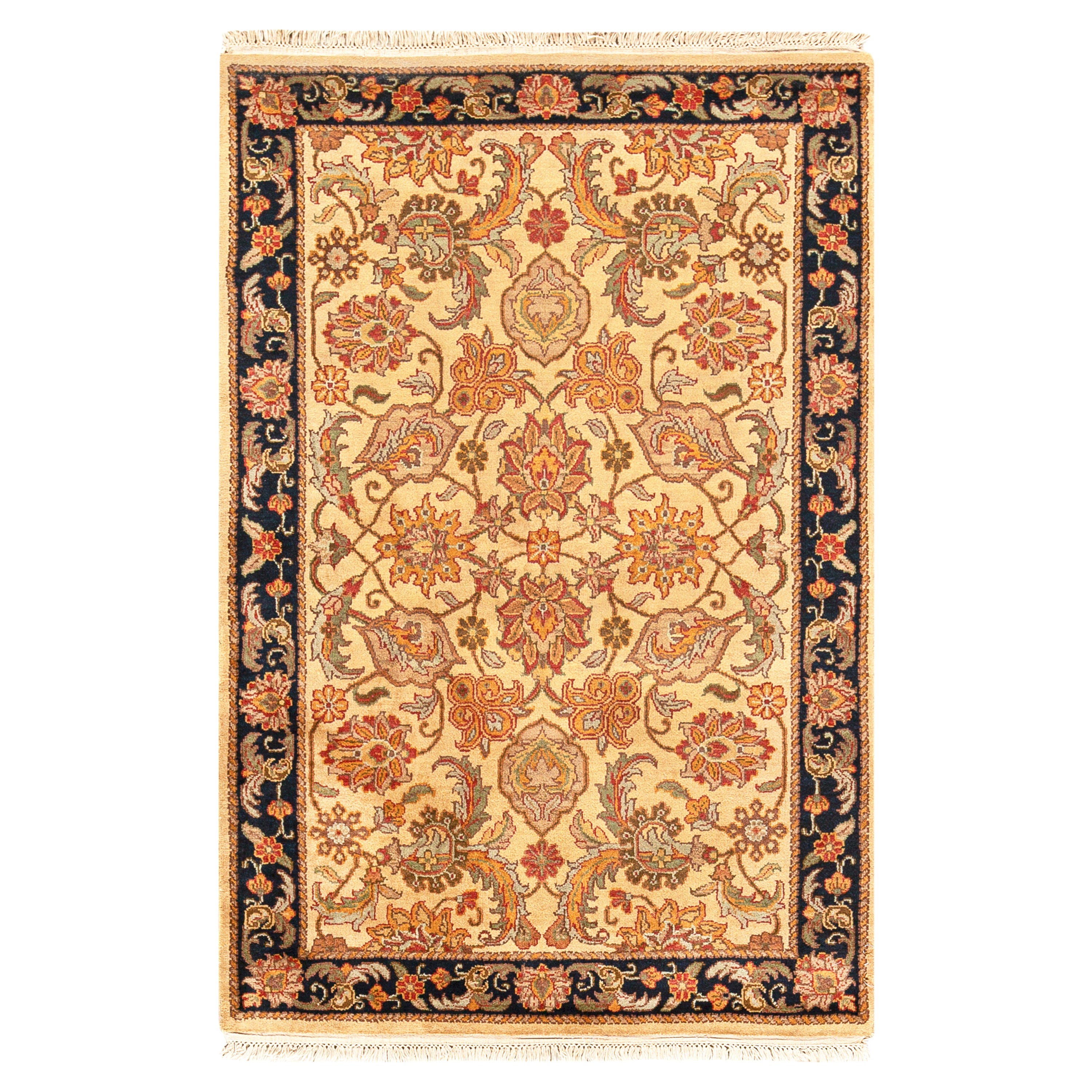 One-of-a-Kind Traditional Handwoven Wool Area Rug For Sale at 1stDibs