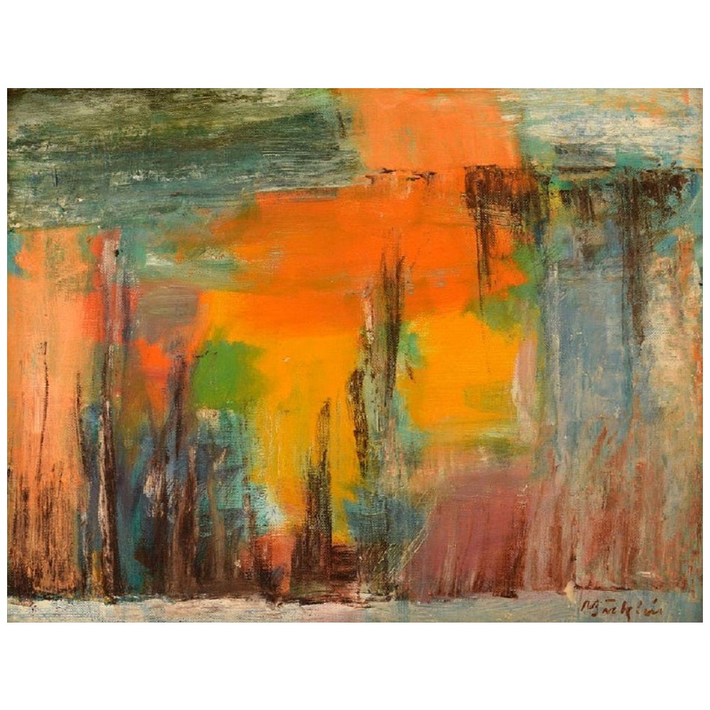 Hans Ripa (1912-2001), Swedish artist. Oil on canvas. Arrangement with ...