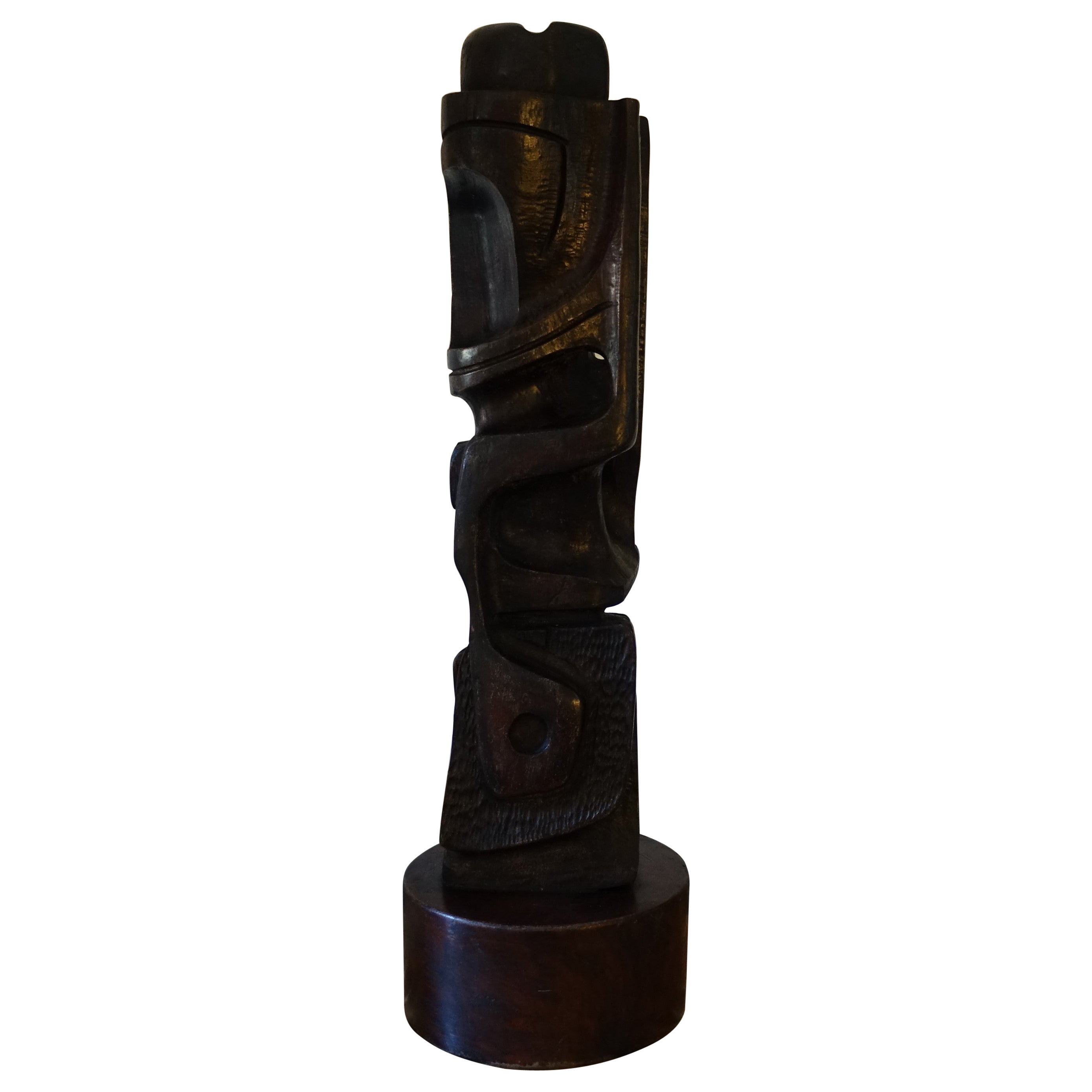 1970s Brutalist Monolithic Bronze Owl Modernist Bird Form Abstract ...