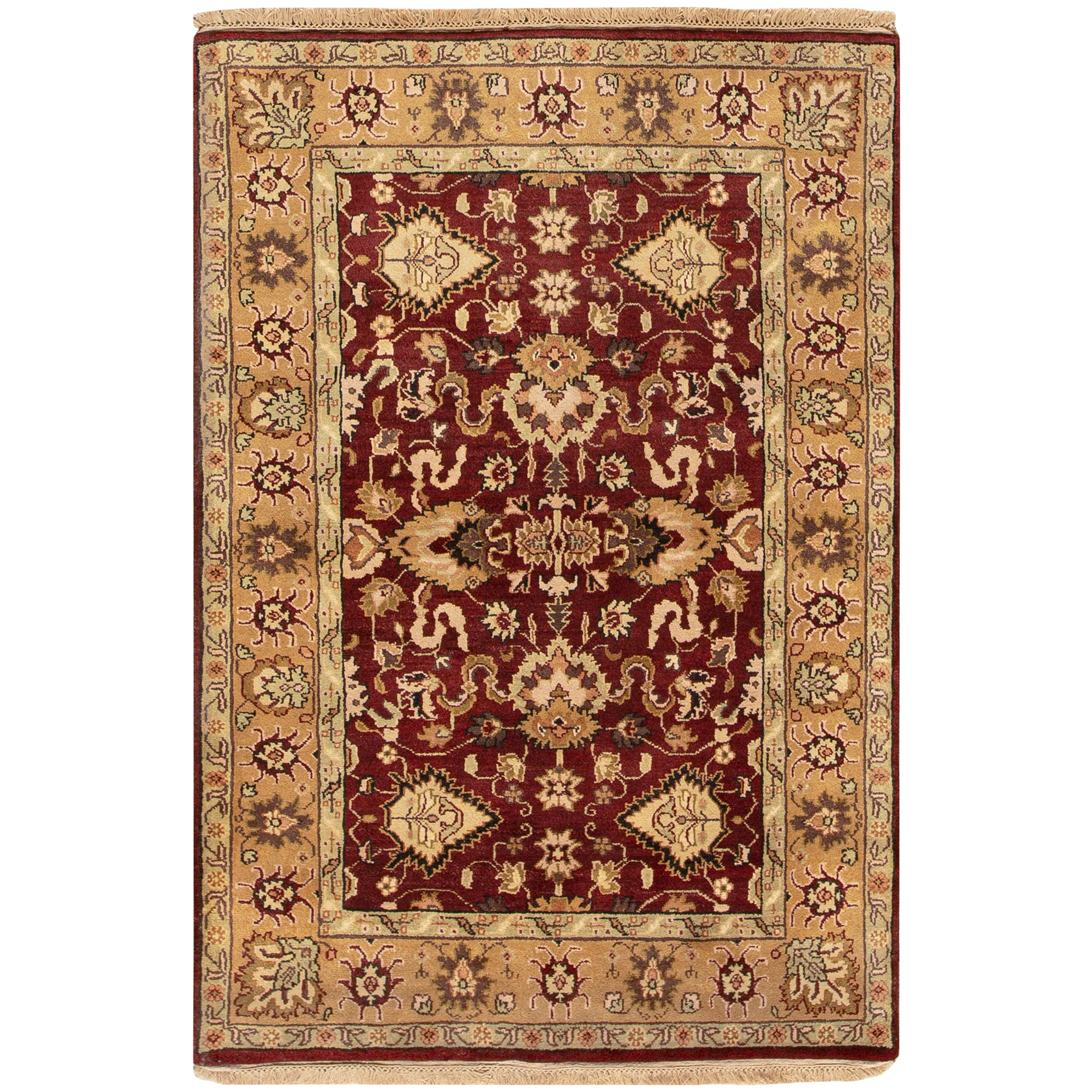 One of a Kind Traditional Handwoven Wool Area Rug For Sale at 1stDibs