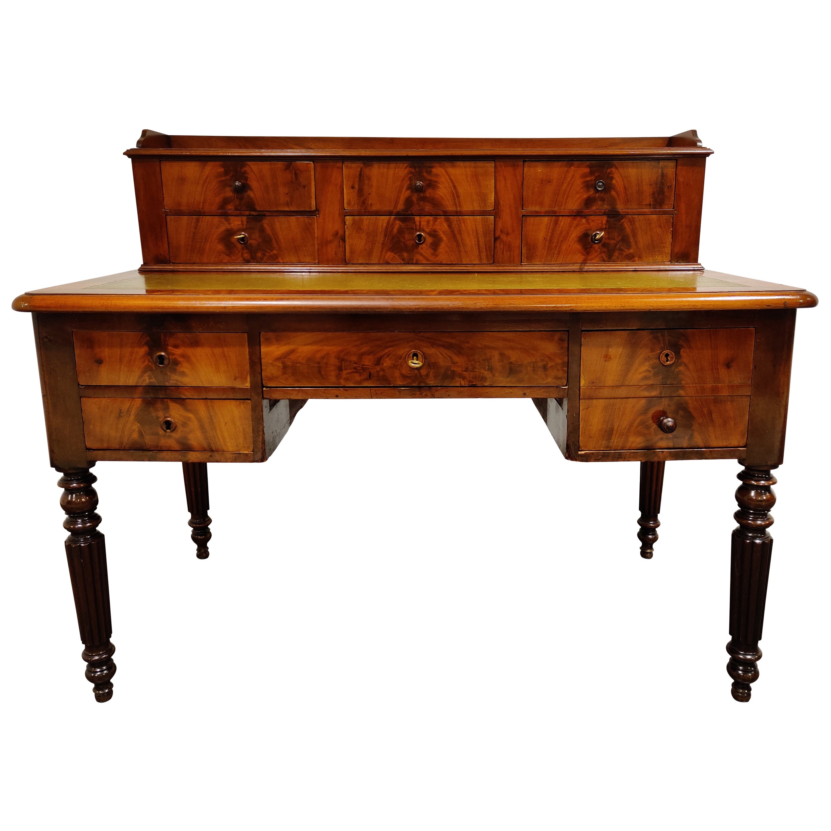 19th Century French Palisander Demi-Cylinder Writing Desk, Louis ...