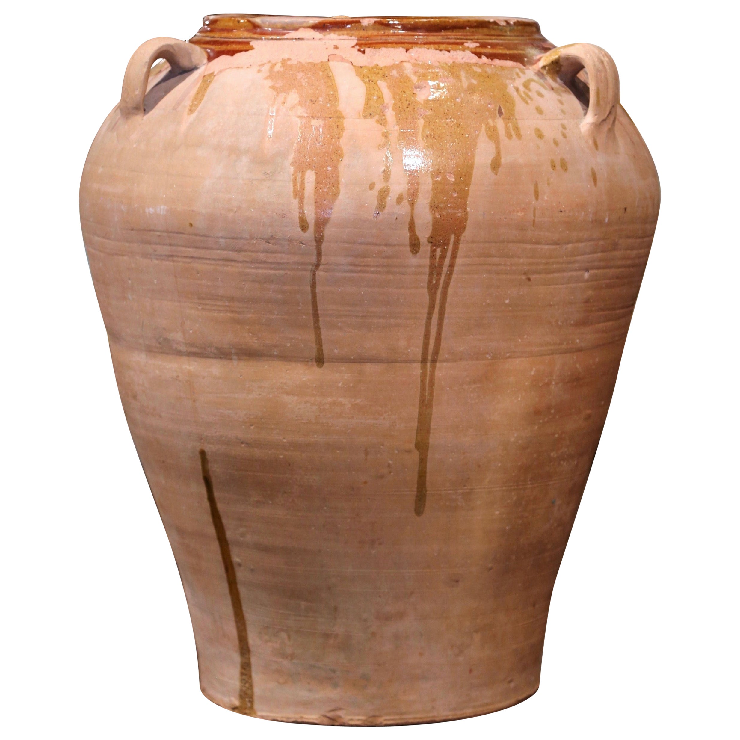 19th Century Italian Terracotta Olive Oil Jar at 1stDibs