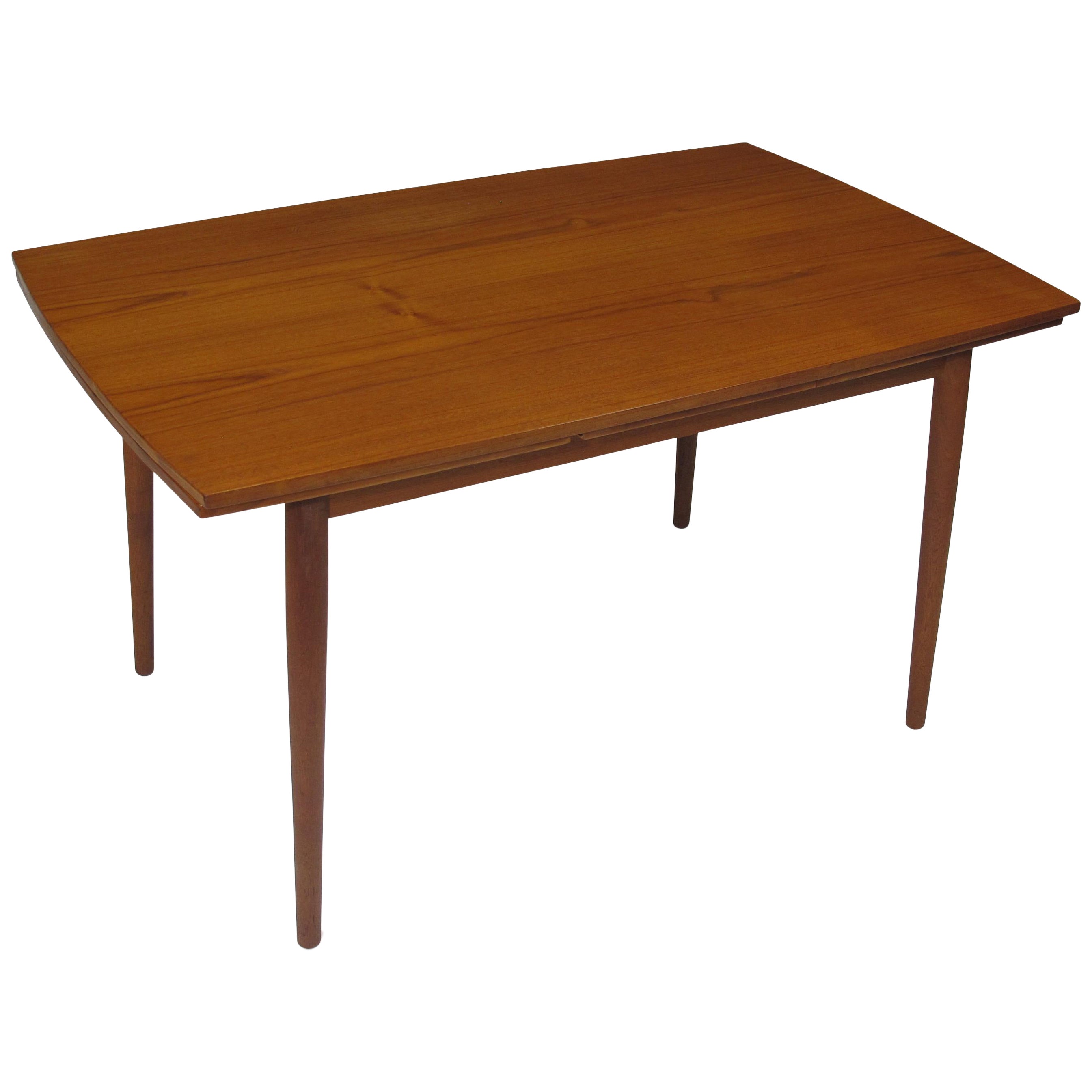 Danish Modern Teak Draw-Leaf Table For Sale at 1stDibs
