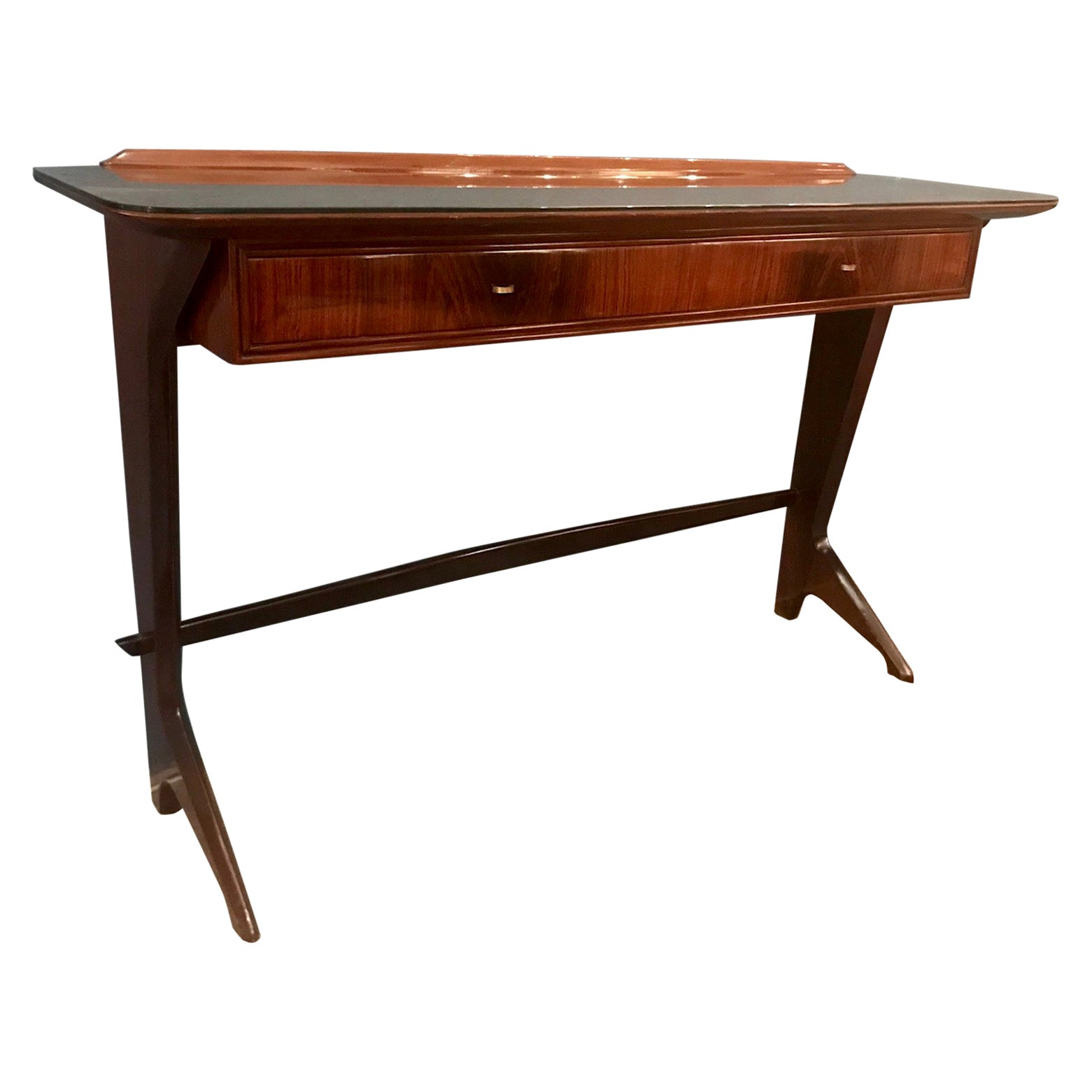 A Rosewood Console in the Style of Ico Parisi at 1stDibs