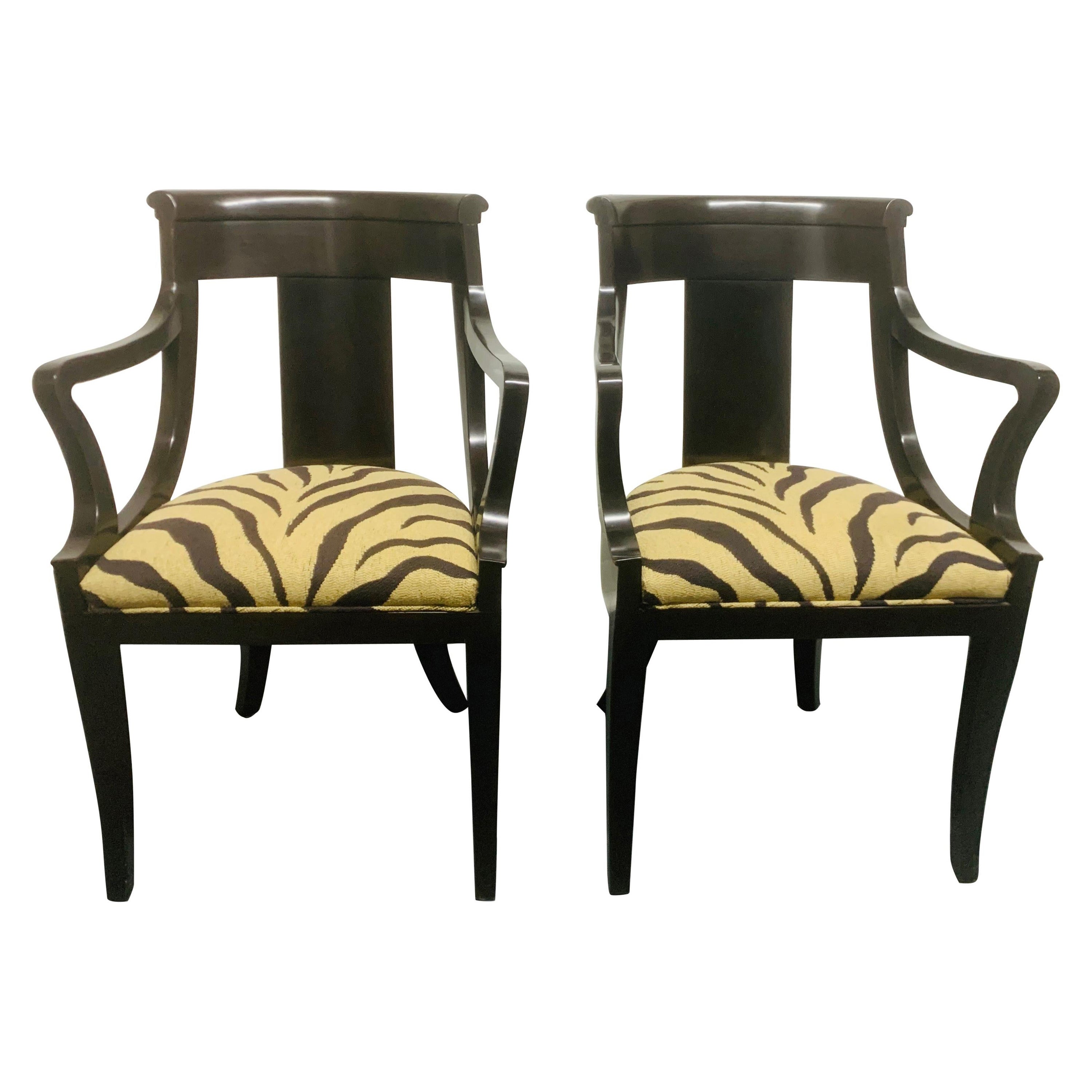 Pair of Faux Bamboo Side Chairs at 1stDibs