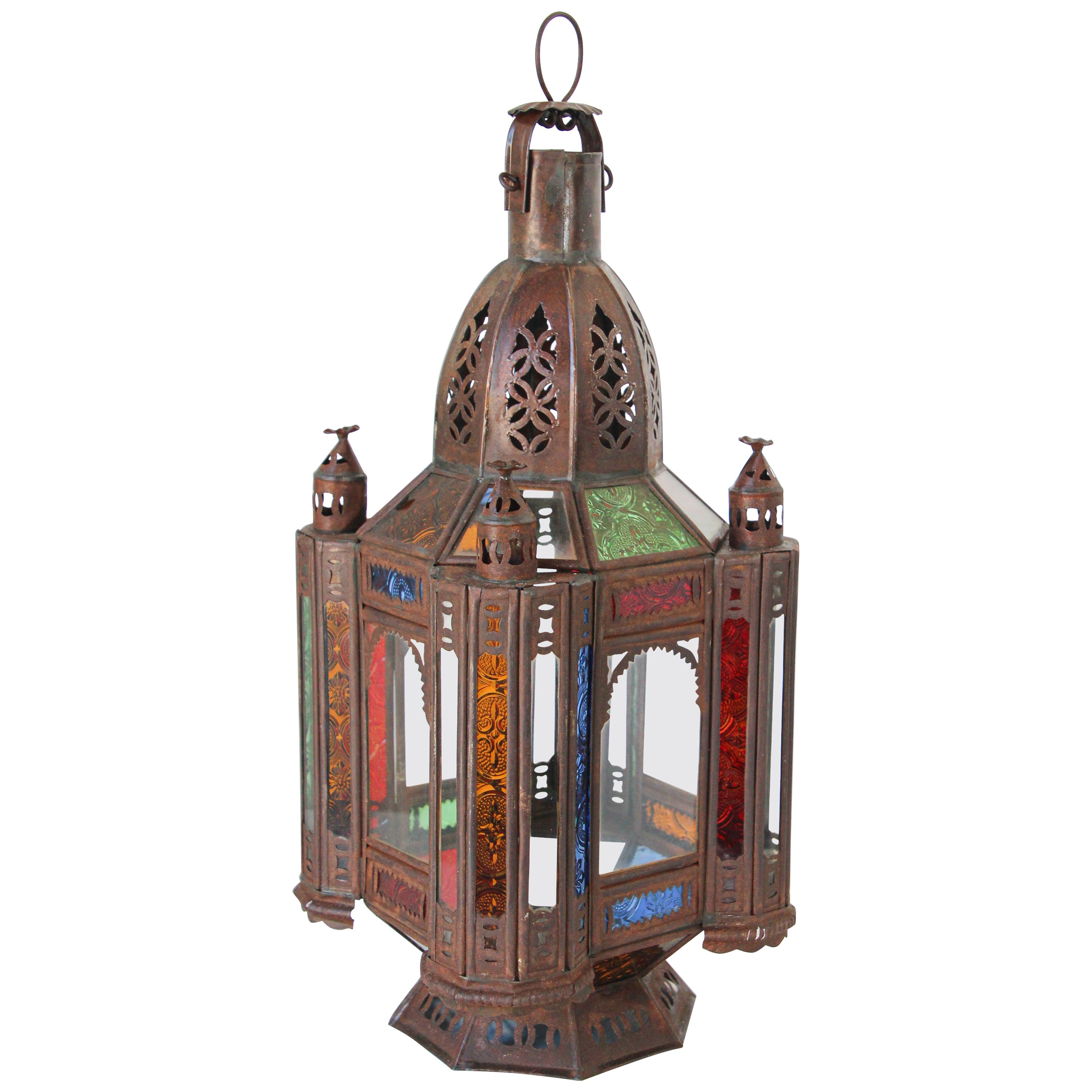 Handcrafted Moroccan Moorish Glass Lantern or Pendant For Sale at 1stDibs
