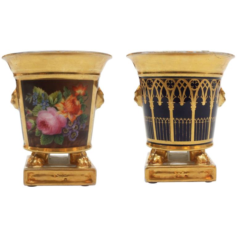 Porcelain Bulb Pot by Darte Frères, Paris at 1stDibs