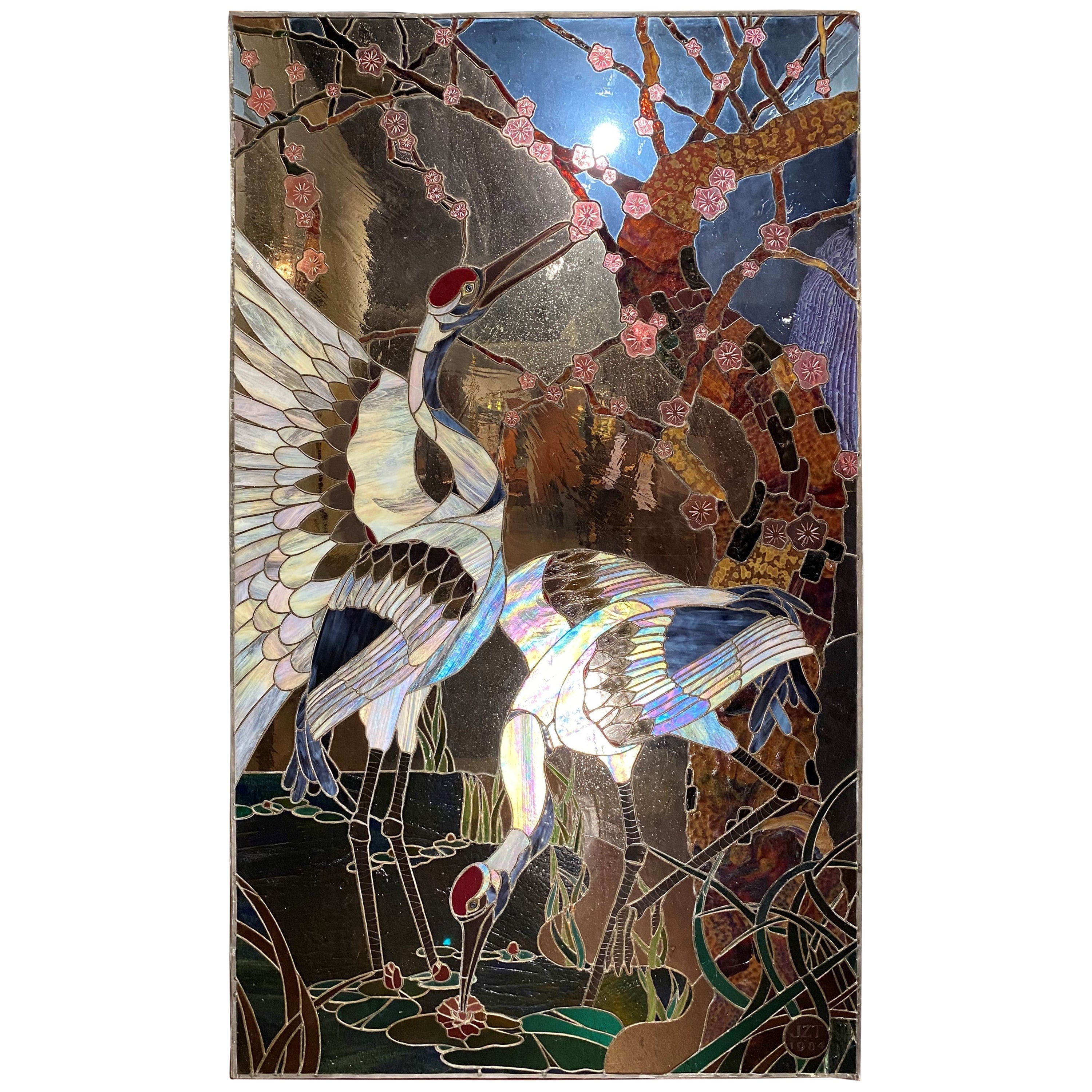 A Massive Belgian Neogothic Gray Painted Quatrefoil Window Frame at 1stDibs