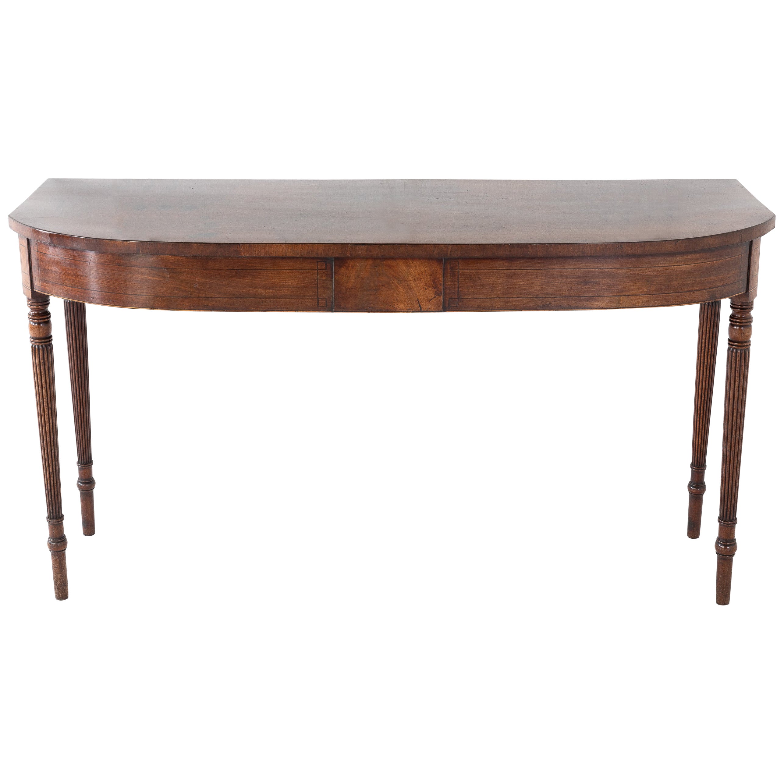 19th Century, Antique Country Emerald Lacquered Rustic Serving Table ...