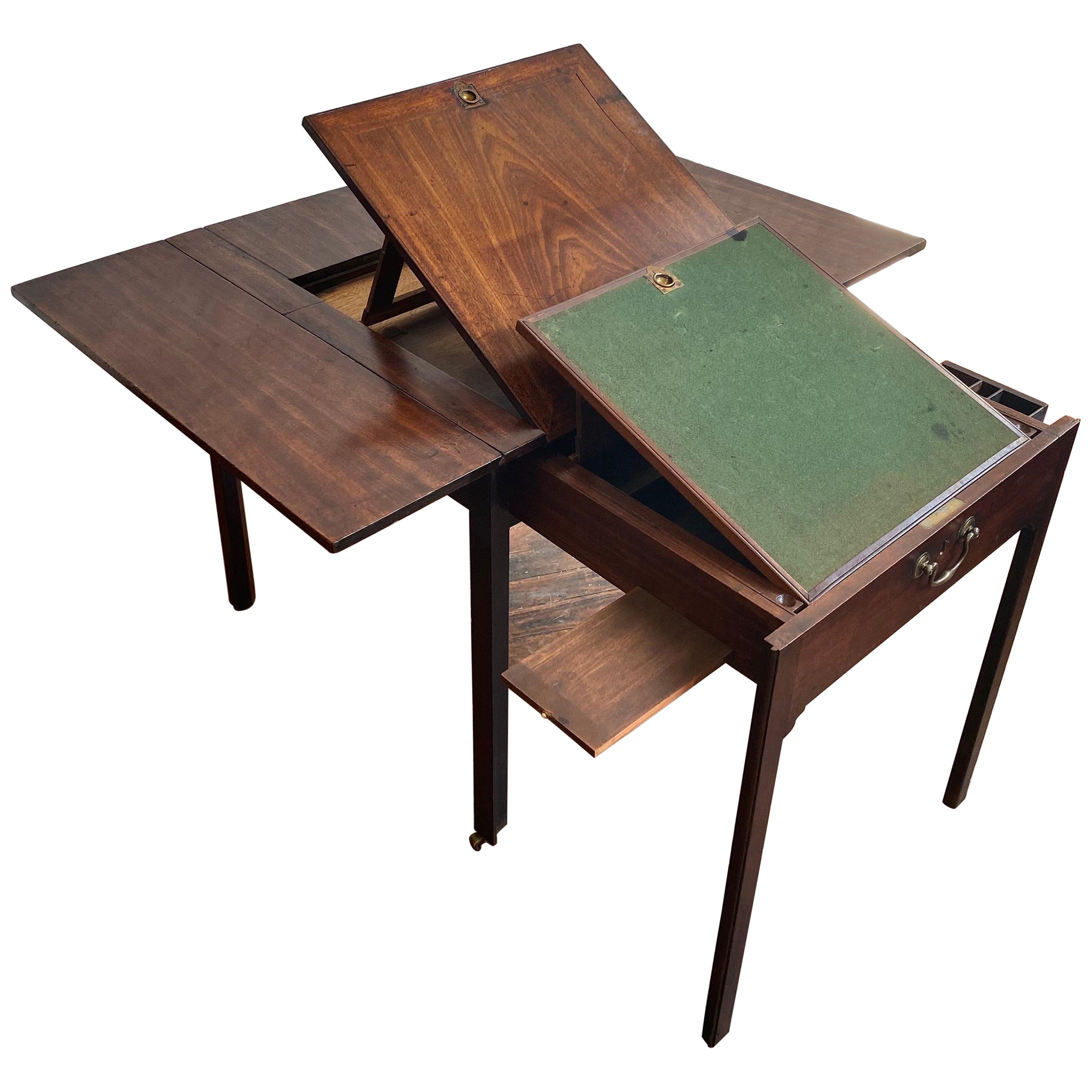 Late 18th Century Mahogany Veneered Architect's Table, workshop of J.J ...