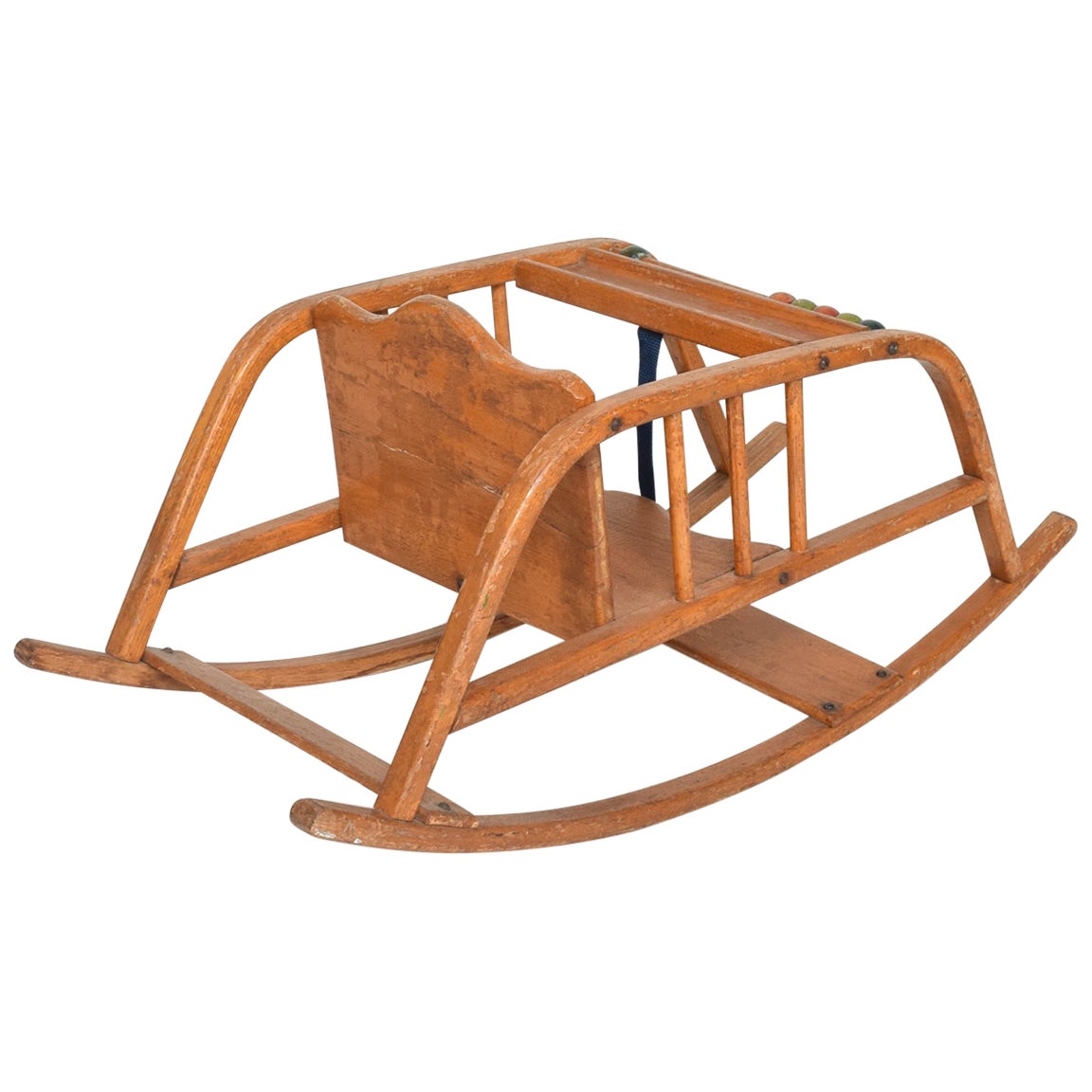 1950s Extremely Rare Child Green Metal Rocker, Italy For Sale at 1stDibs