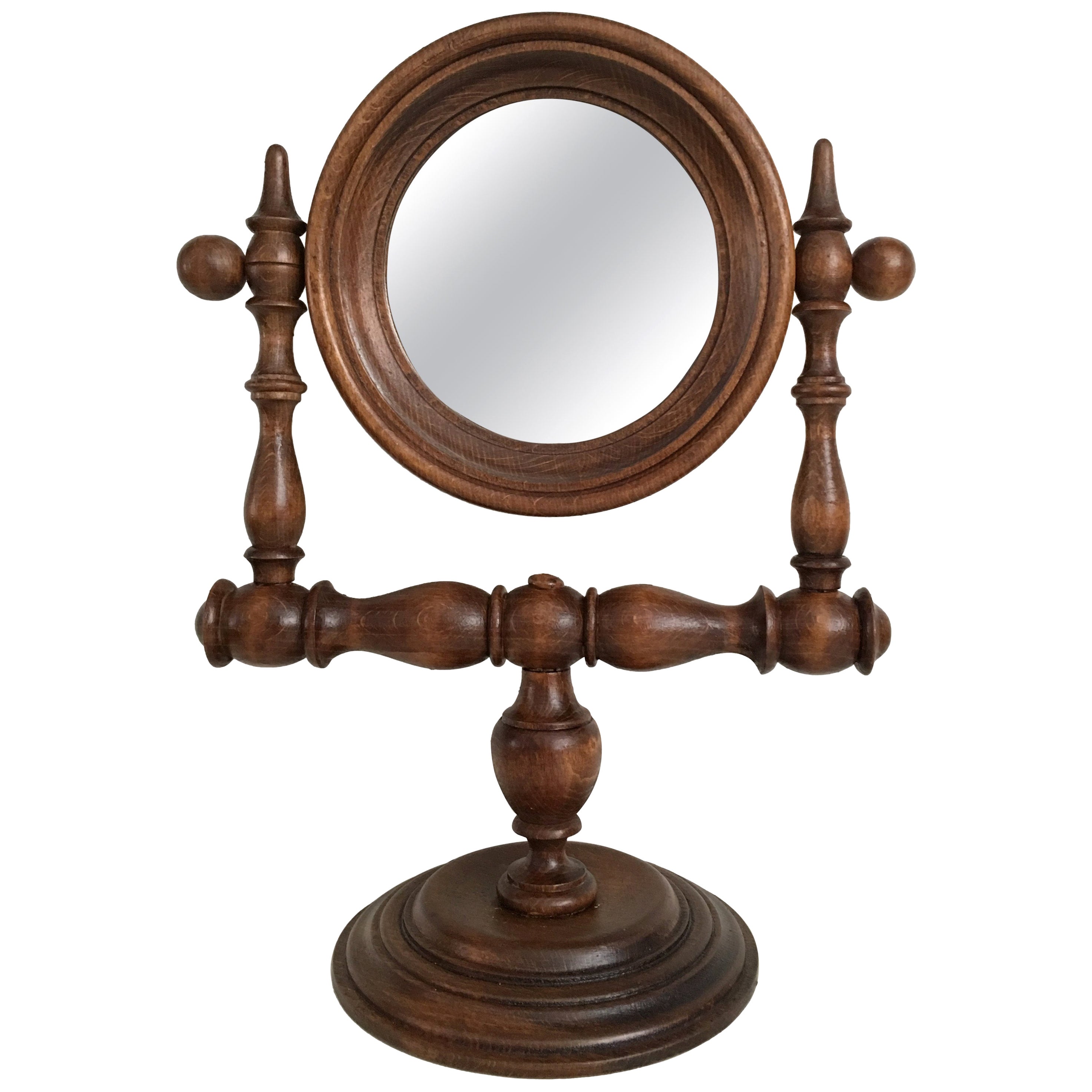 Antique Victorian Barley Twist Walnut Dressing Table Mirror, Scotland ...