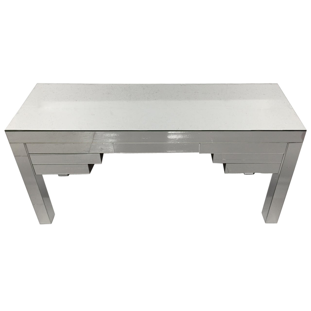 Custom Oversized High Gloss Lacquer Desk For Sale at 1stDibs