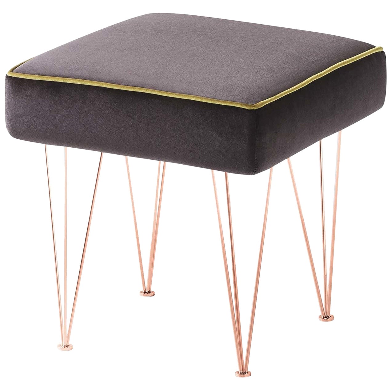 Alice Pouf with Copper Base For Sale at 1stDibs