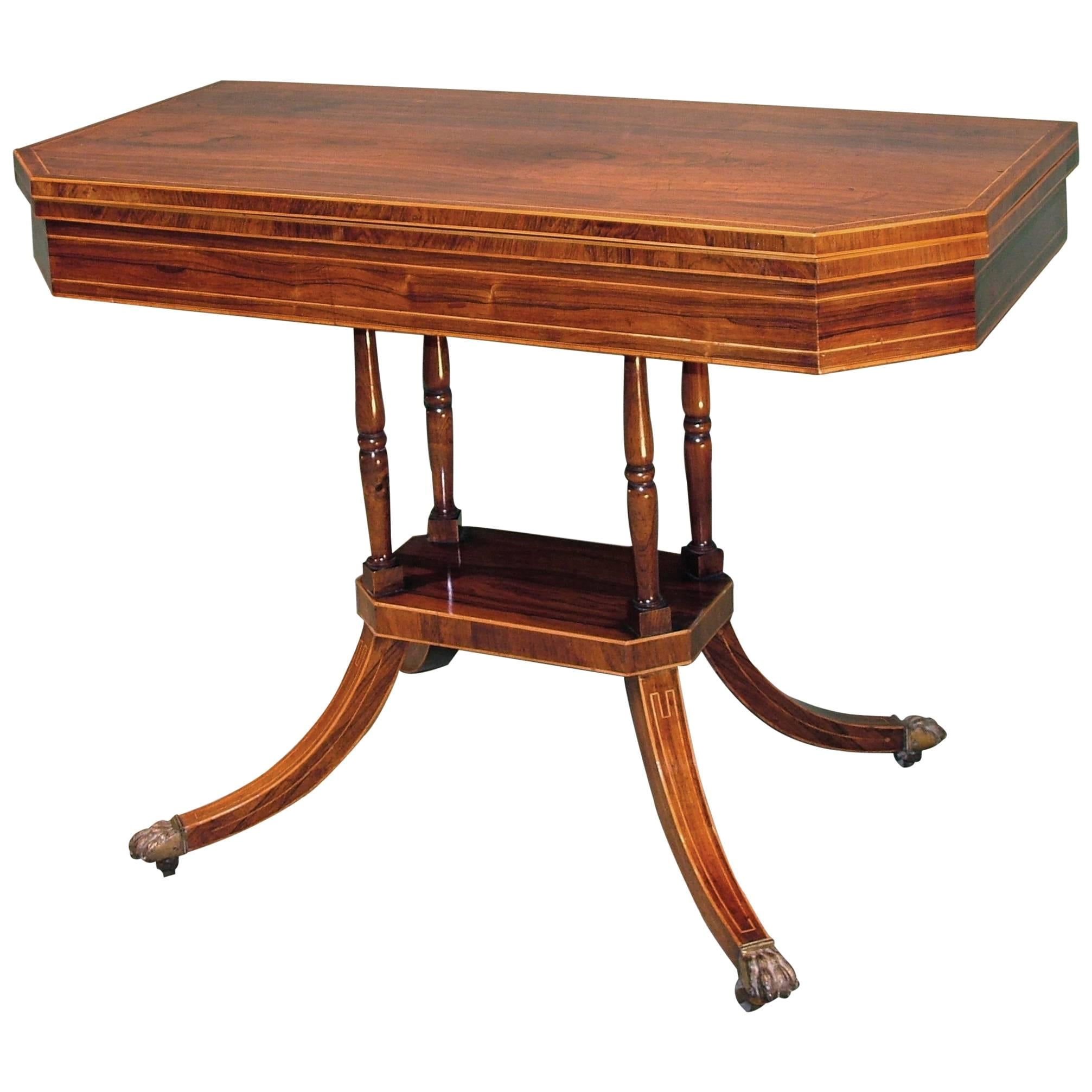 Regency Period Rosewood Card Table For Sale at 1stDibs
