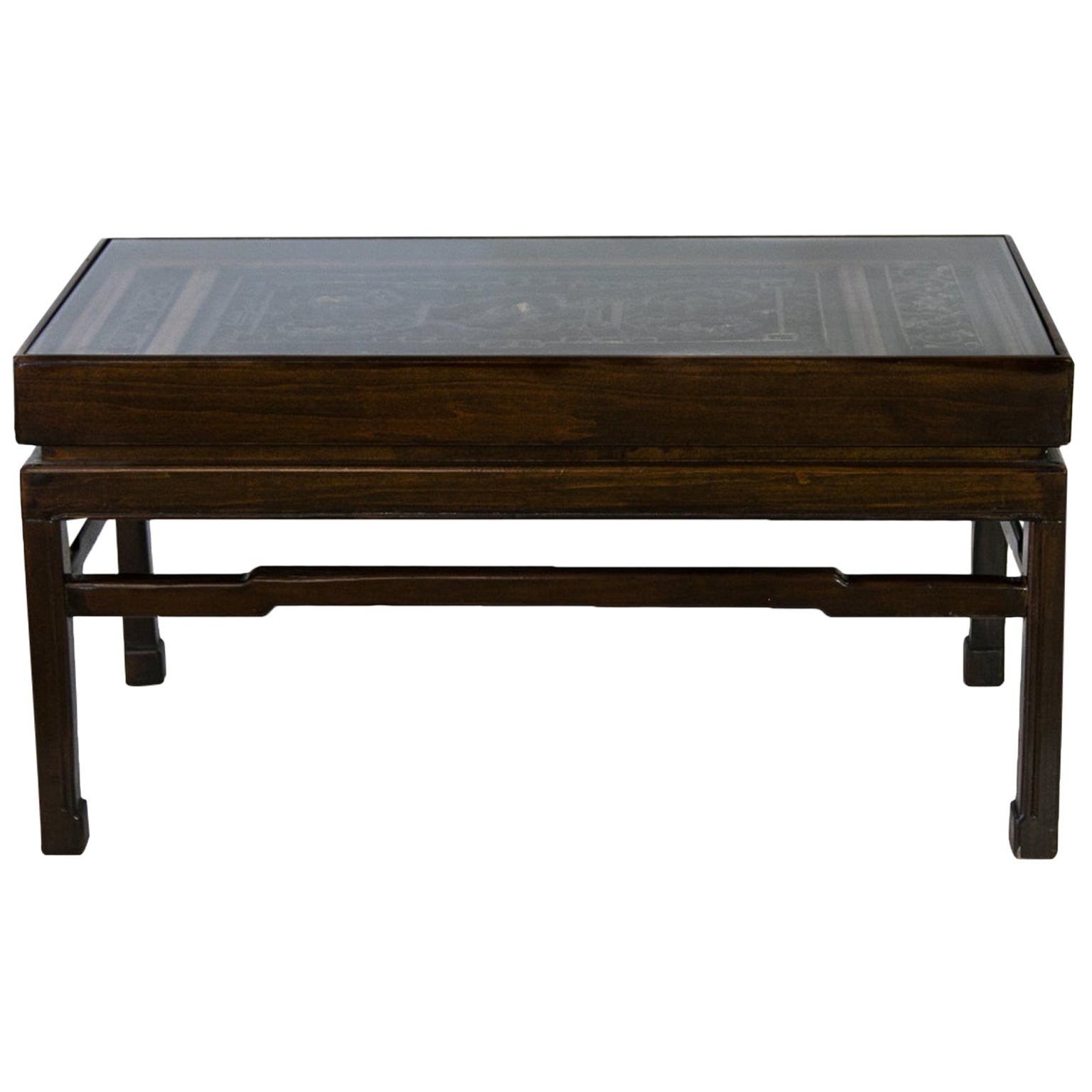 Hand-Carved Chinese Mahogany Chow Coffee Table For Sale at 1stDibs