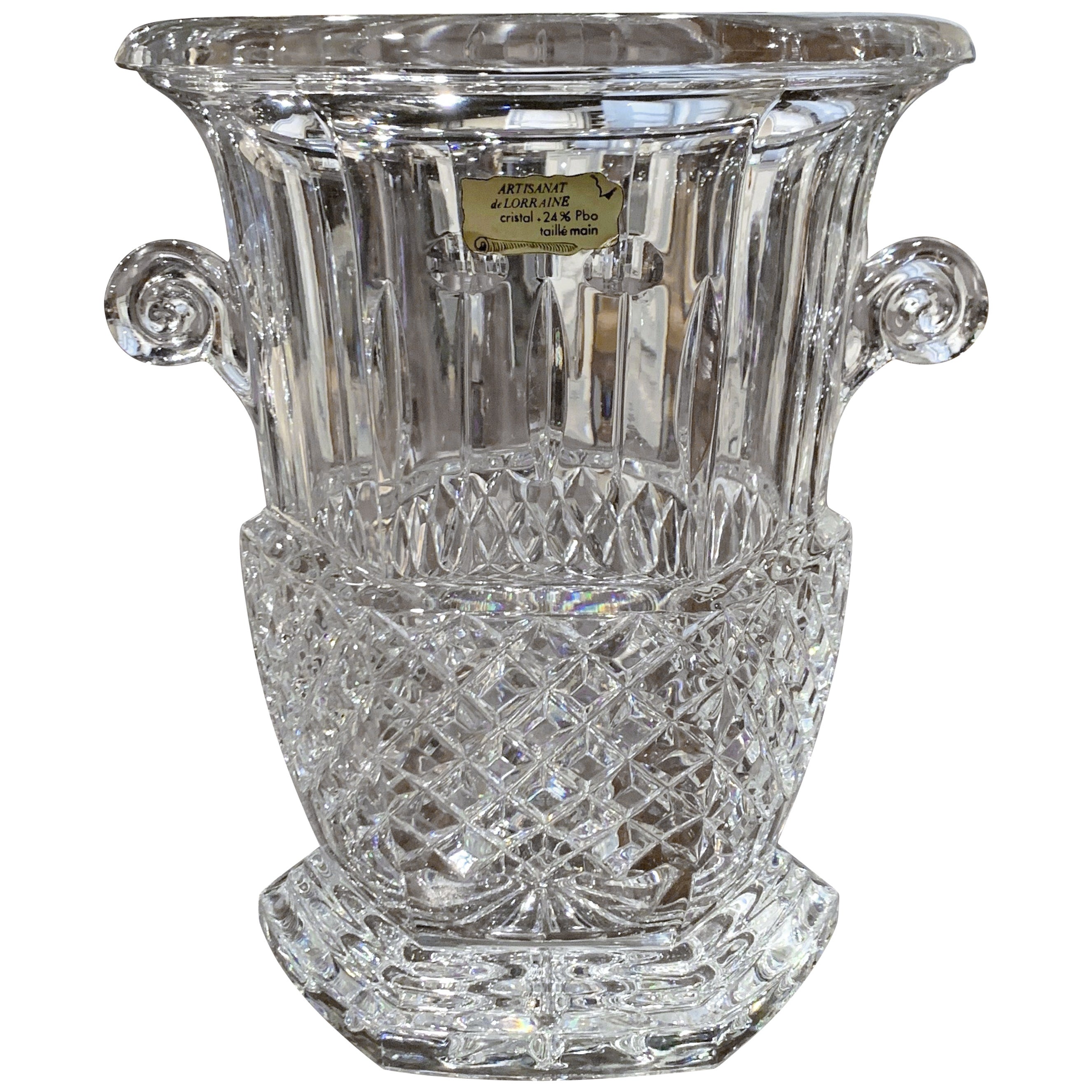 Vintage English Crystal Ice Bucket For Sale at 1stDibs