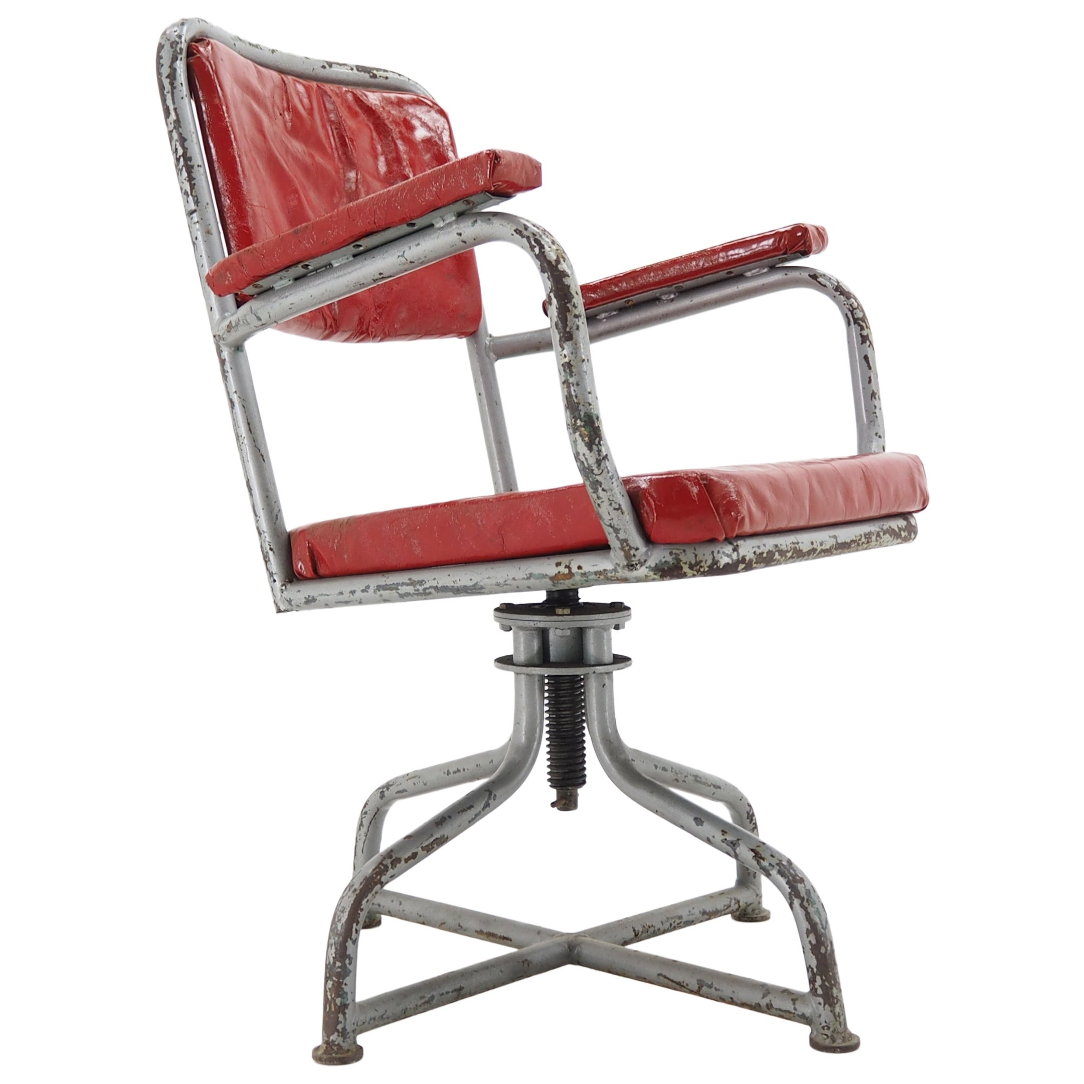 Vintage Industrial Adjustable Vintage Bent Plywood and Metal Toledo ...