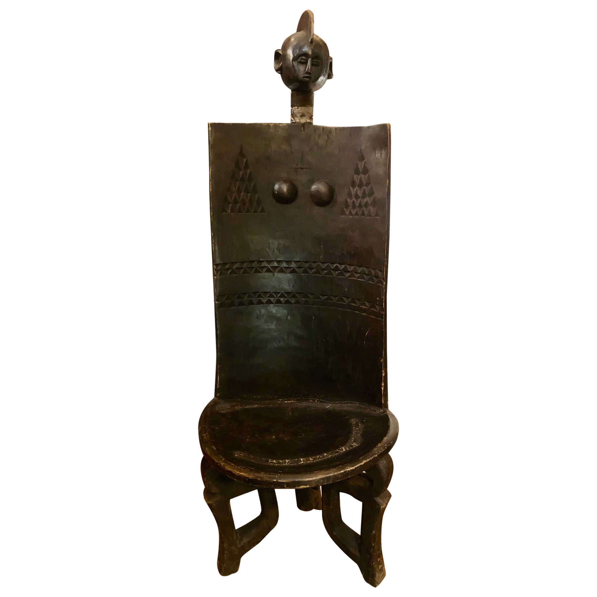 Vintage Primitive African “Birthing” Chair at 1stDibs