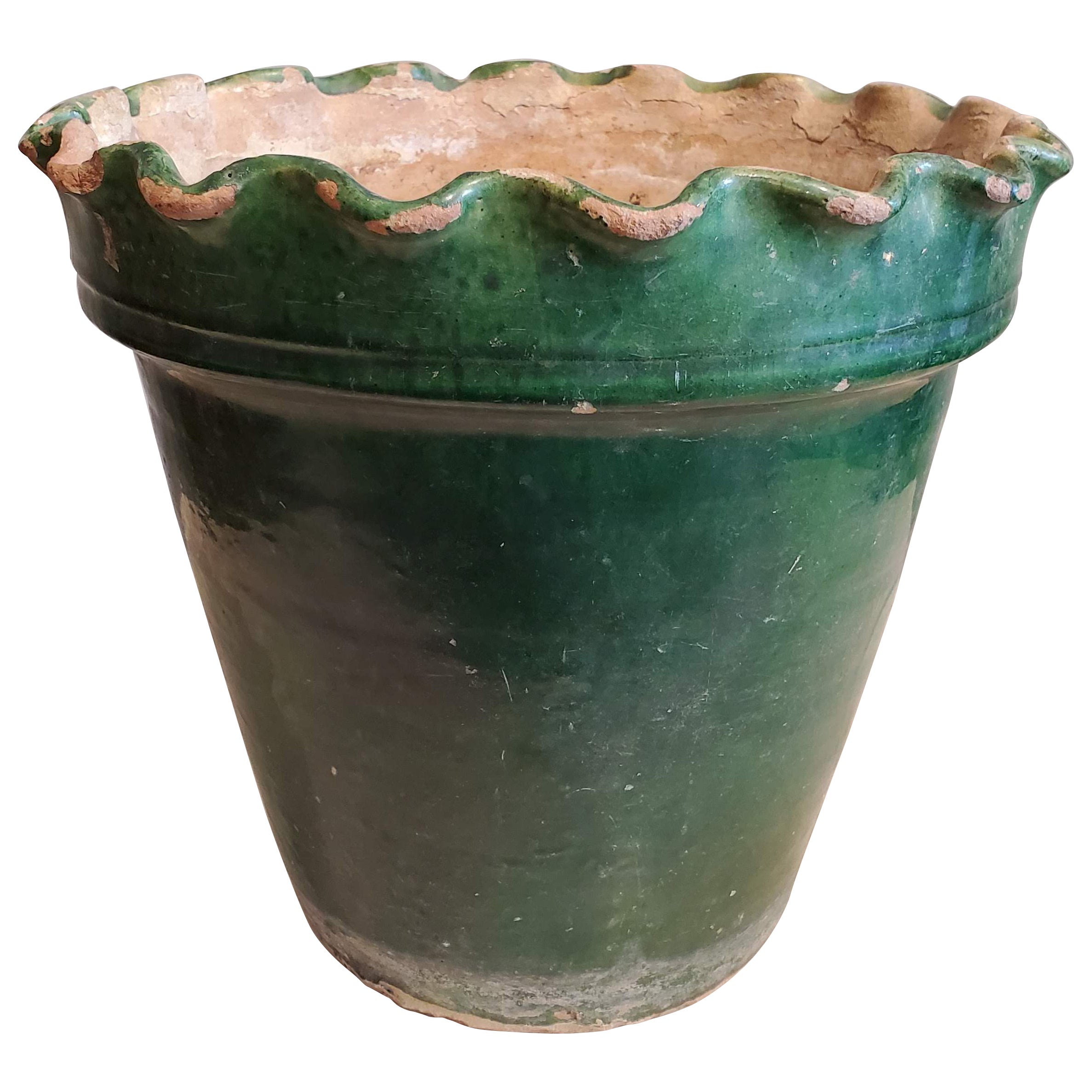 Toulouse Green Provencal Pot For Sale at 1stDibs