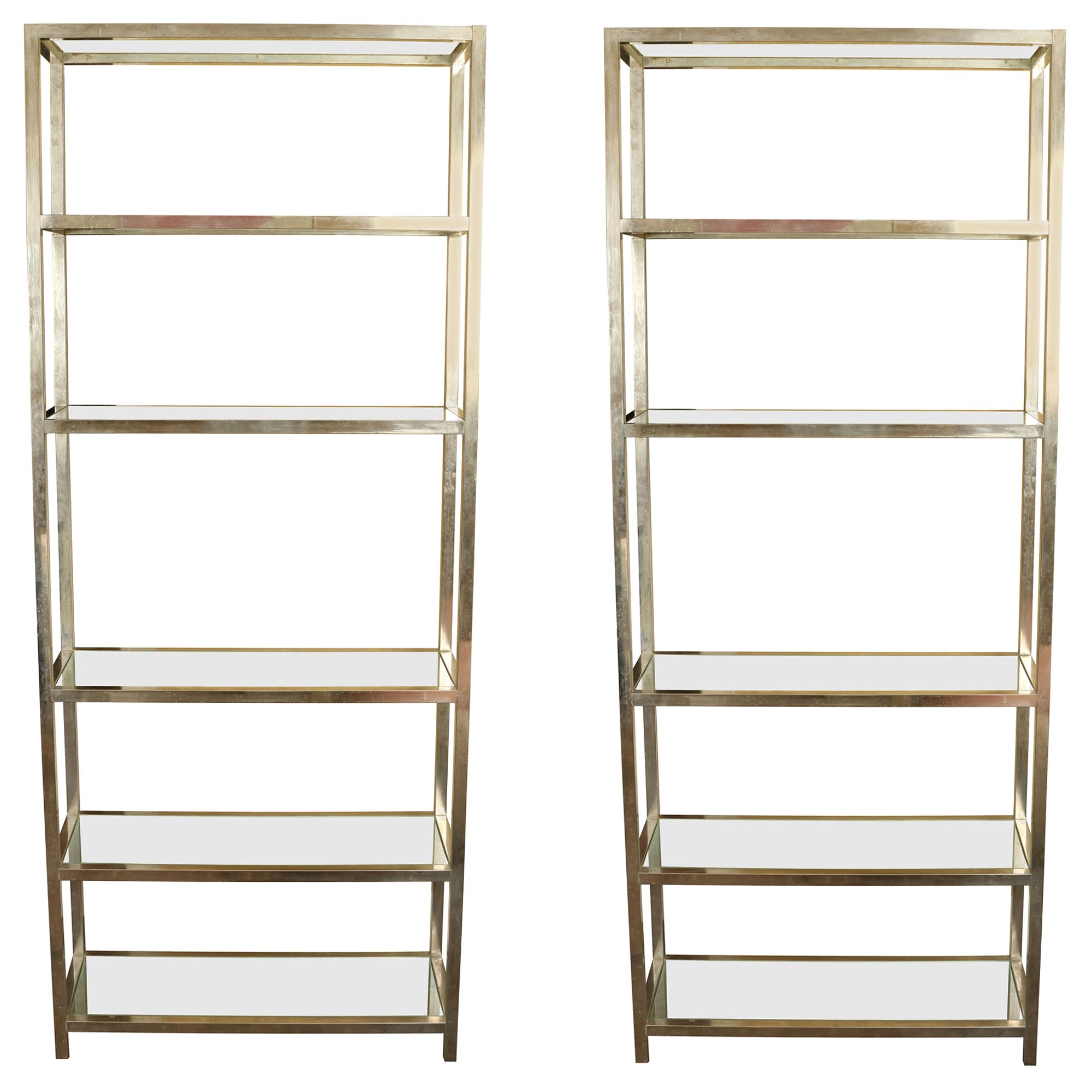 Lucite bookcase/ etagere and chrome shelves at 1stDibs