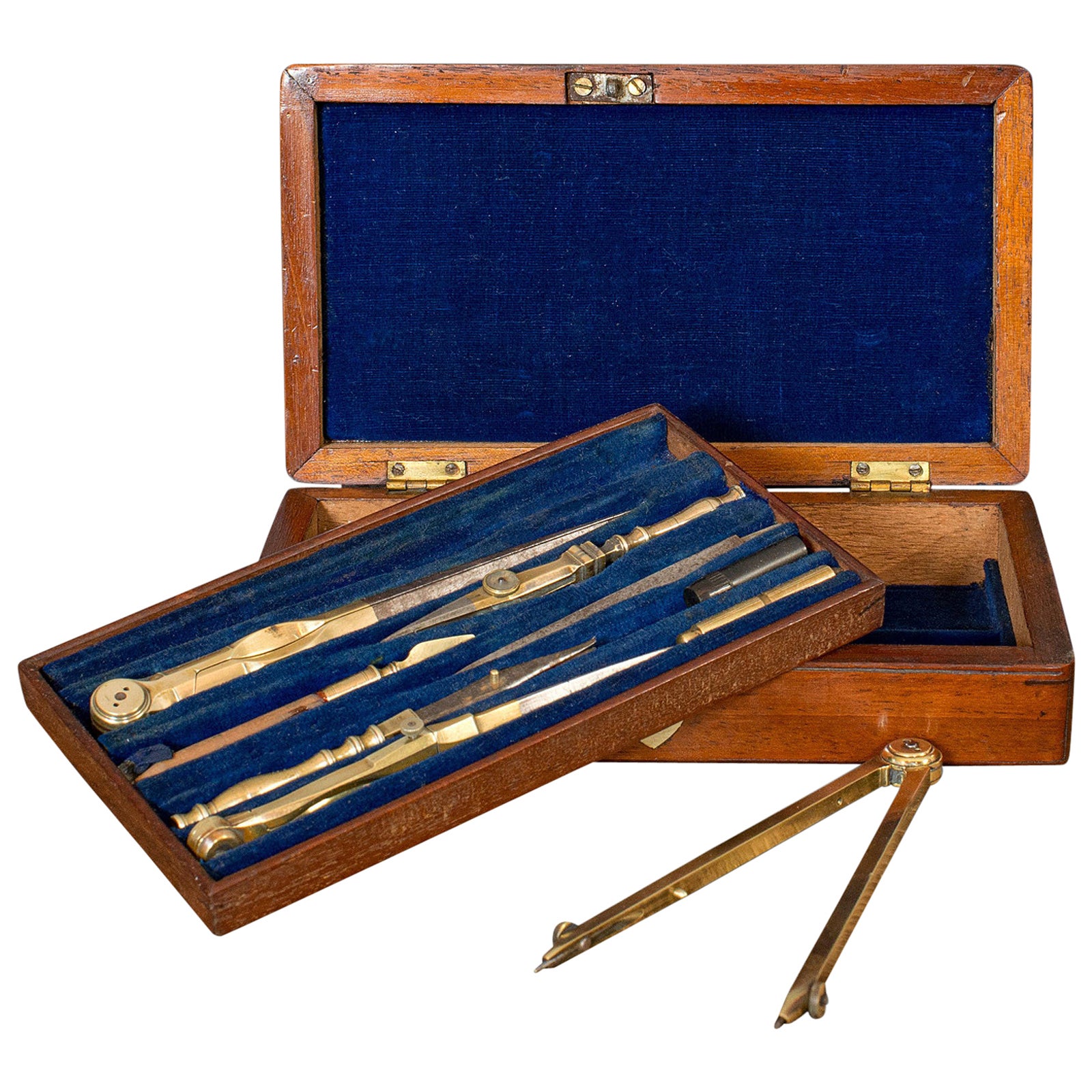 Vintage Drawing Set, English, Draughtsman, Cartographer, Instrument ...