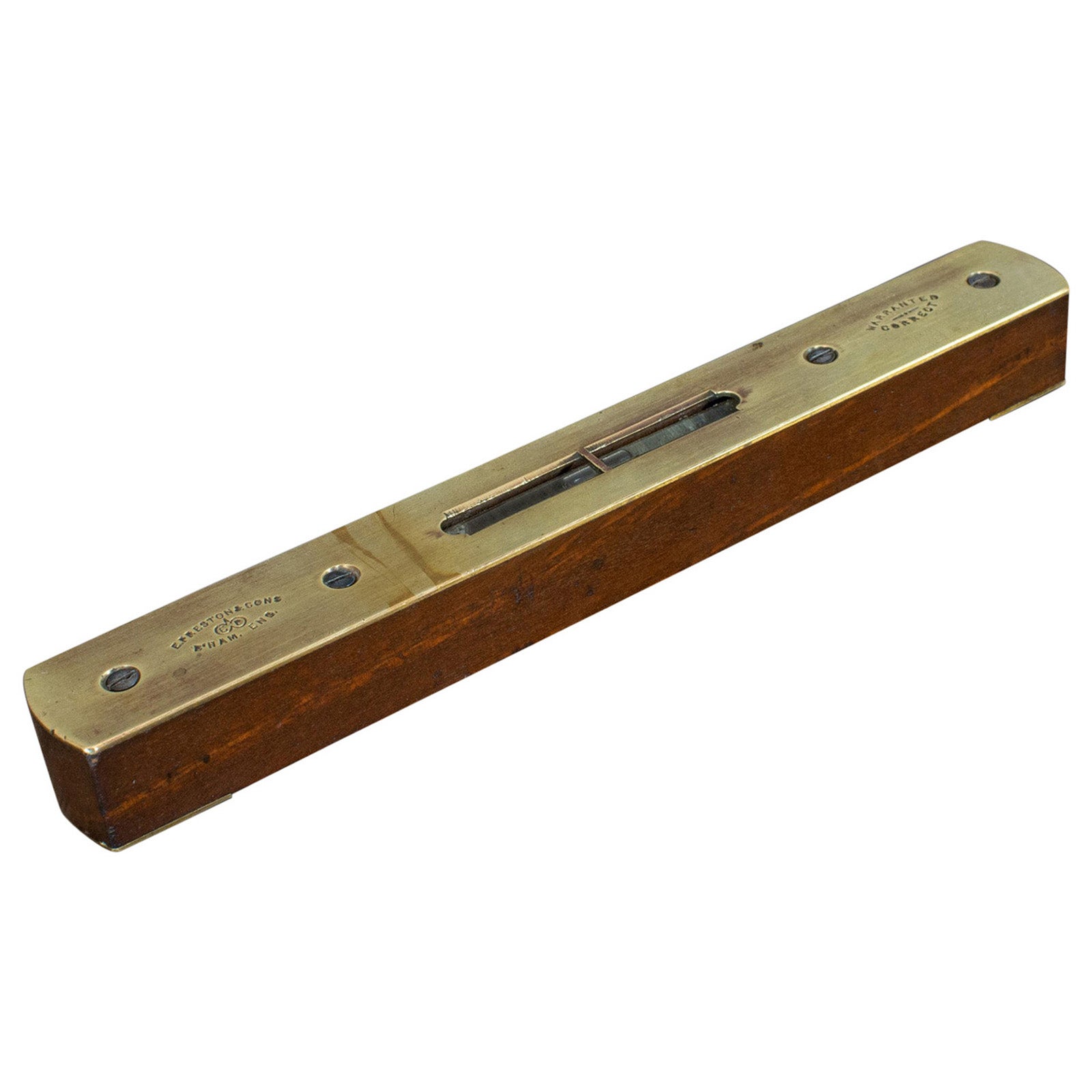 Small Vintage Spirit Level, English, Brass, Instrument, Preston and ...
