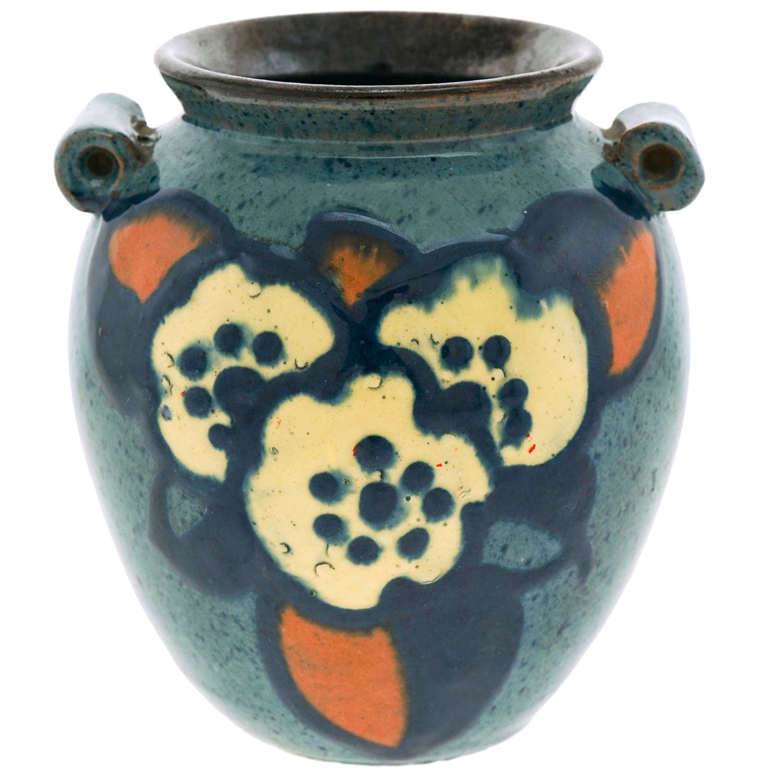 Art Deco Pottery Amphora Vase by Louis Dage at 1stDibs