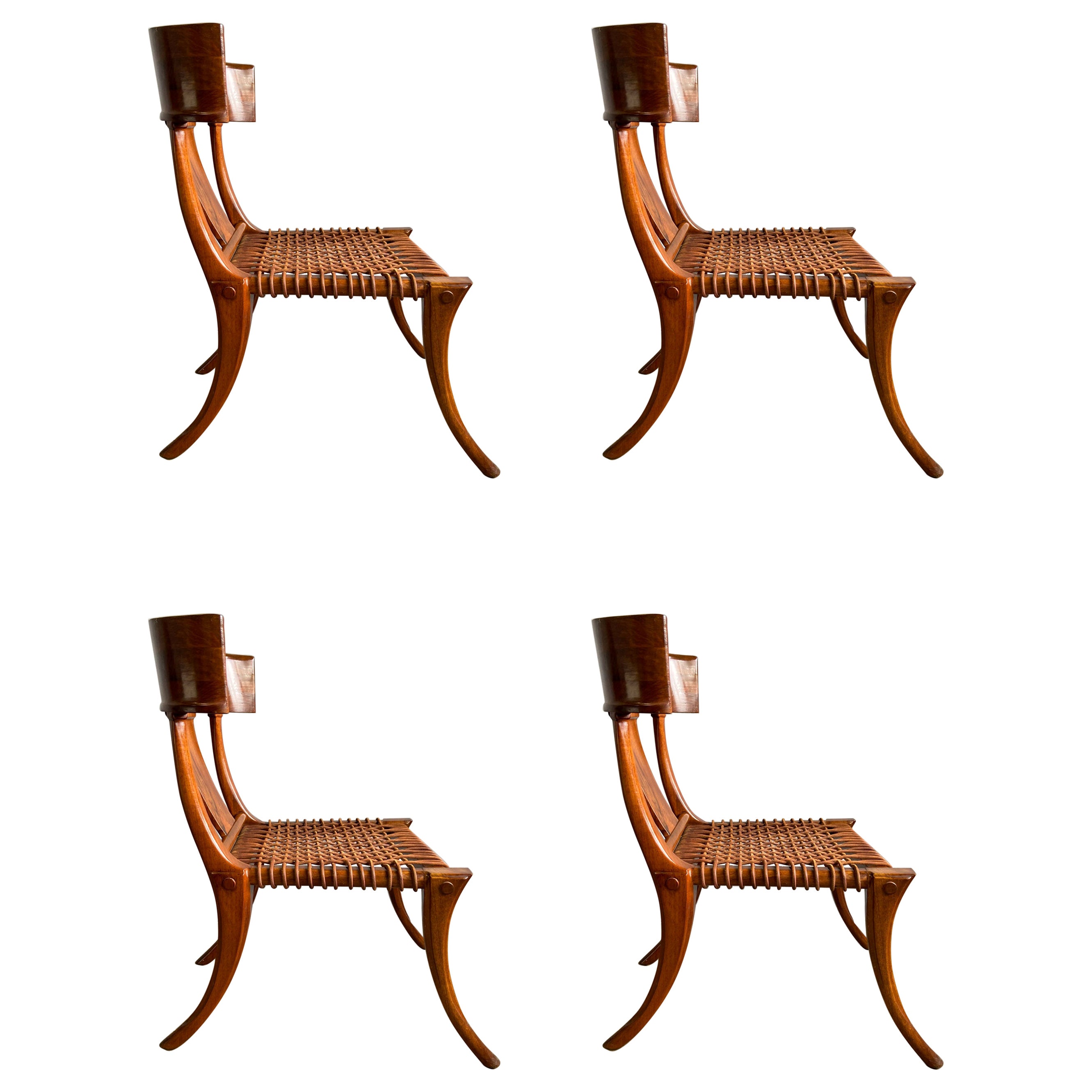 Set of 6 Klismos Chairs With Rope Seats at 1stDibs
