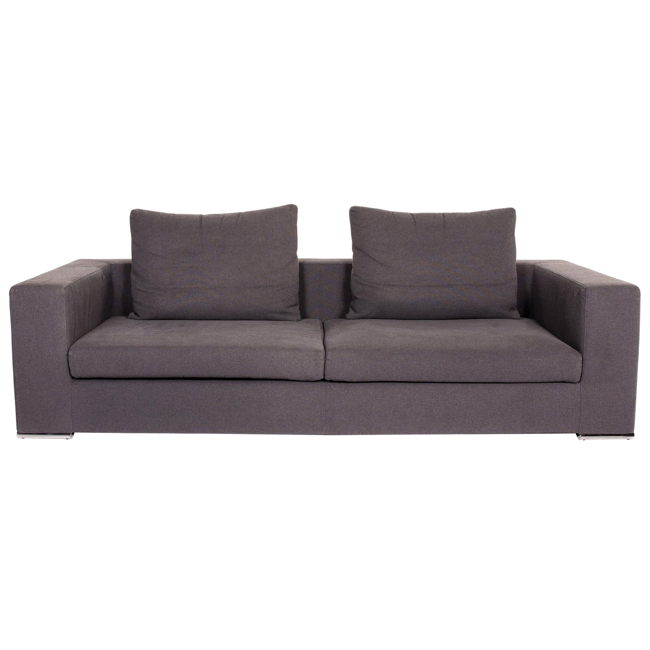 FSM Clarus Fabric Sofa Yellow Lemon Yellow Two-Seat Couch at 1stDibs