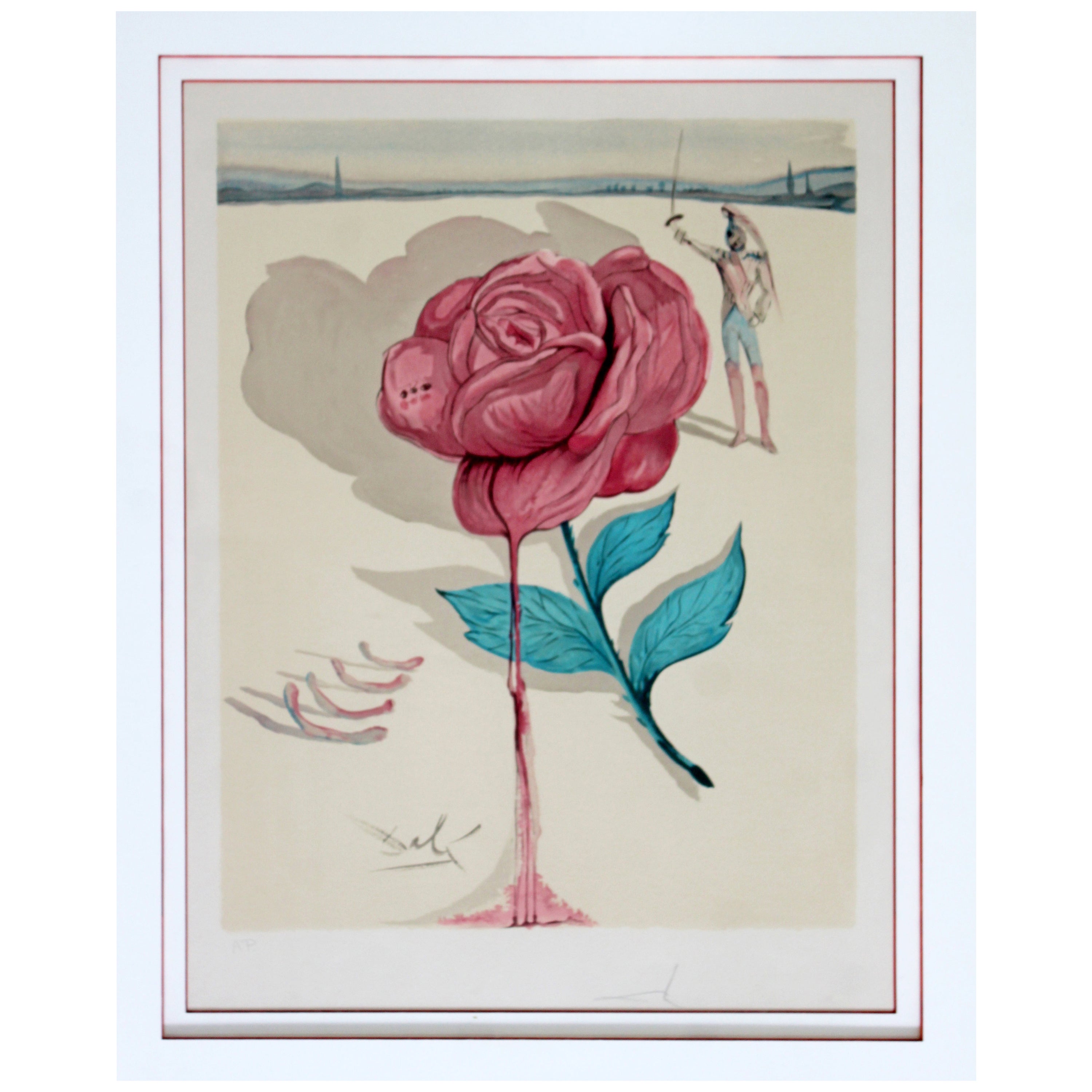 Salvador Dali Original Lithograph, "El Cid" Framed, 1965 at 1stDibs