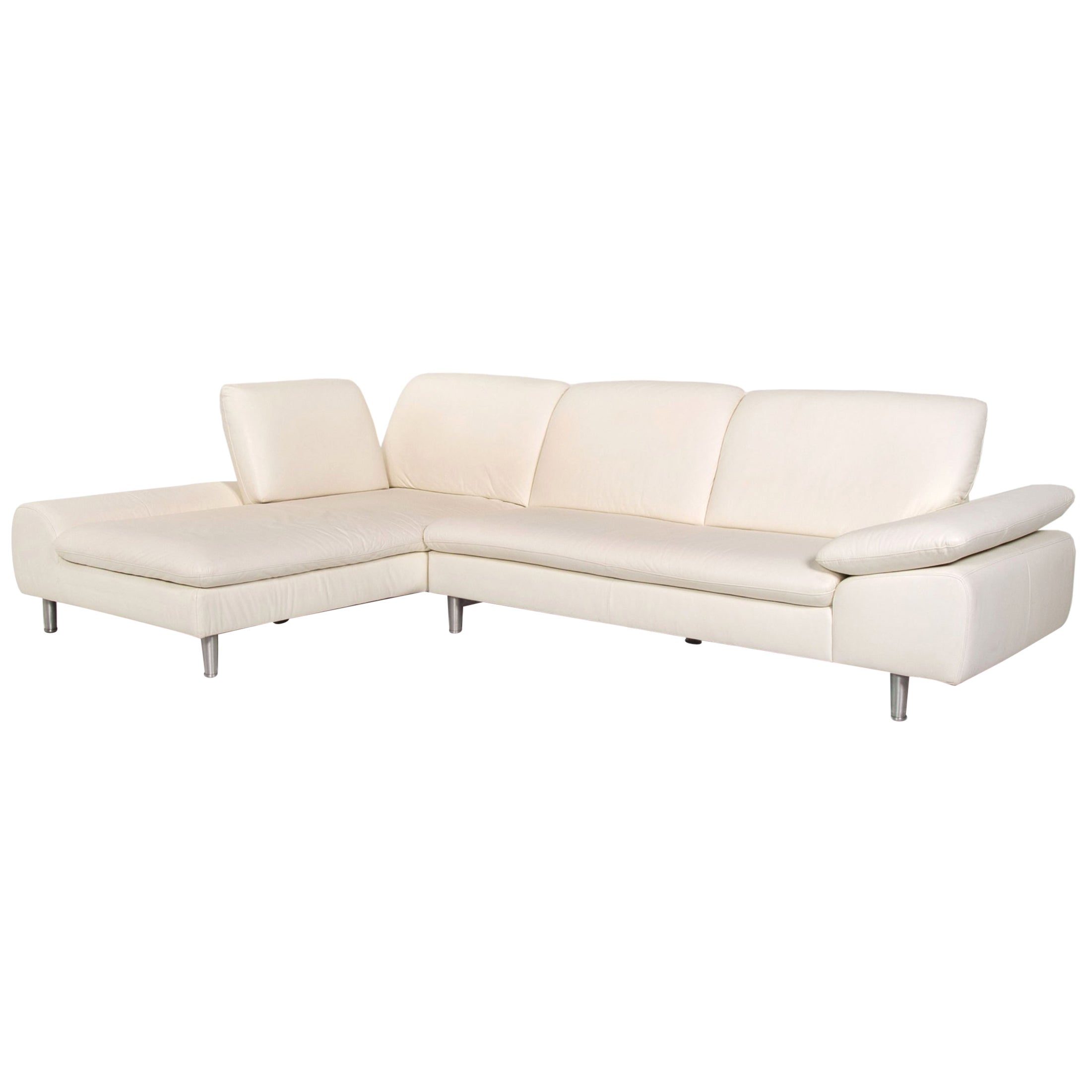 Willi Schillig Leather Corner Sofa Blue Sofa Couch For Sale At 1stdibs