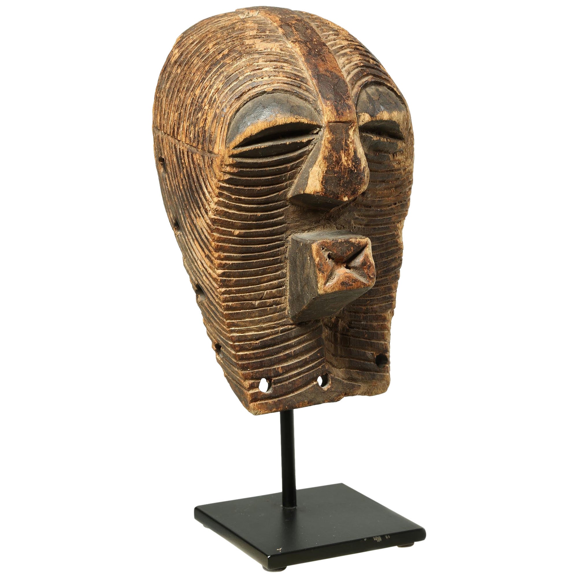 Central African Songye Tribe Wooden Kifwebe Mask at 1stDibs