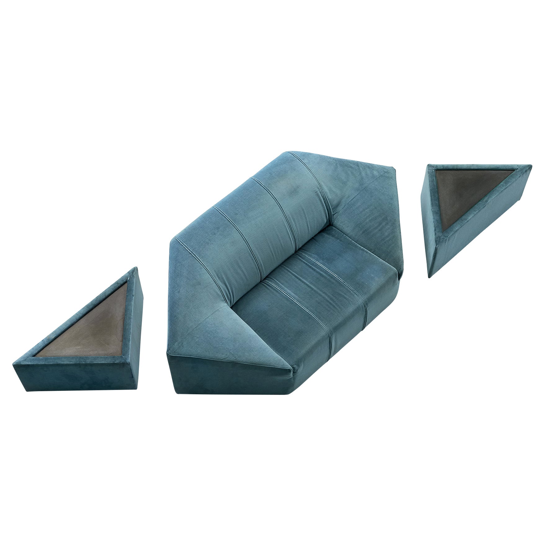 Italian Hexagonal Shaped Sofa For Sale at 1stDibs