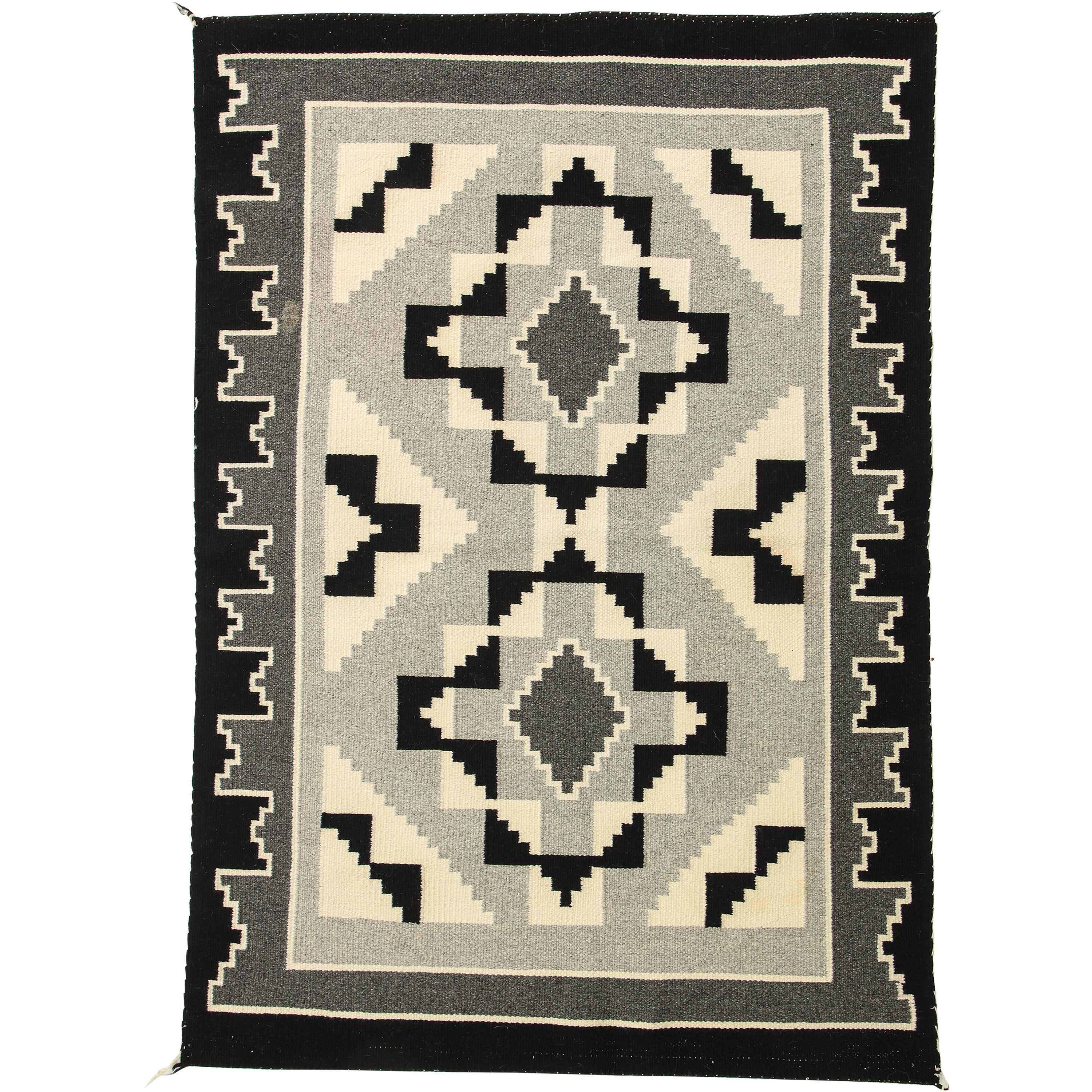 Vintage Navajo Carpet, Handmade Rug, Brown, Blue, Beige, Taupe Soft Red ...