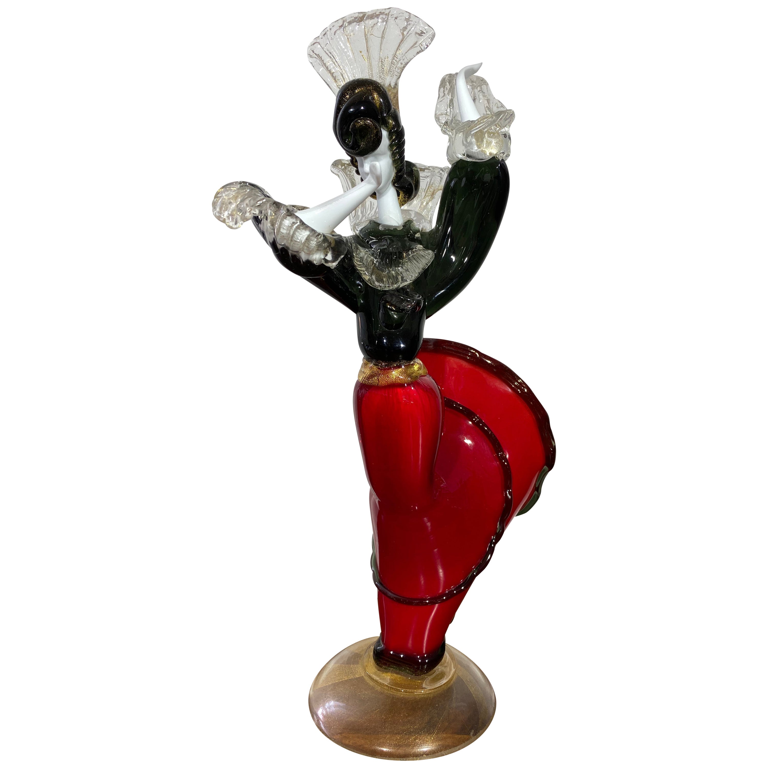 One Murano Glass Carnival Lady Dancer For Sale at 1stDibs