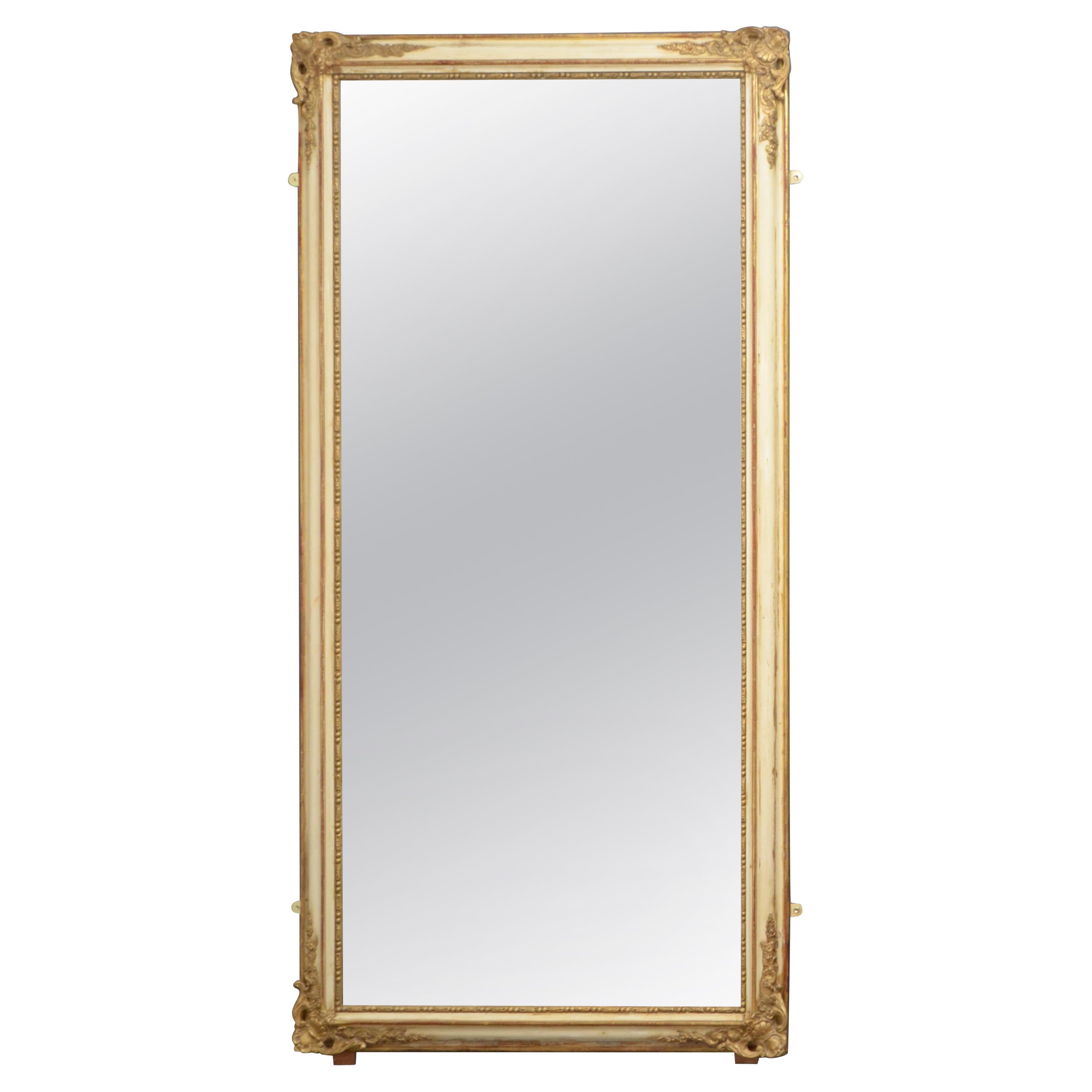 Superb 19th Century French Leaner Mirror at 1stDibs