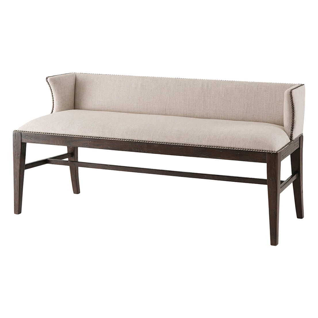 Modern Minimal Beam Bench Reclaimed Structural Oak Beams Welded Steel ...