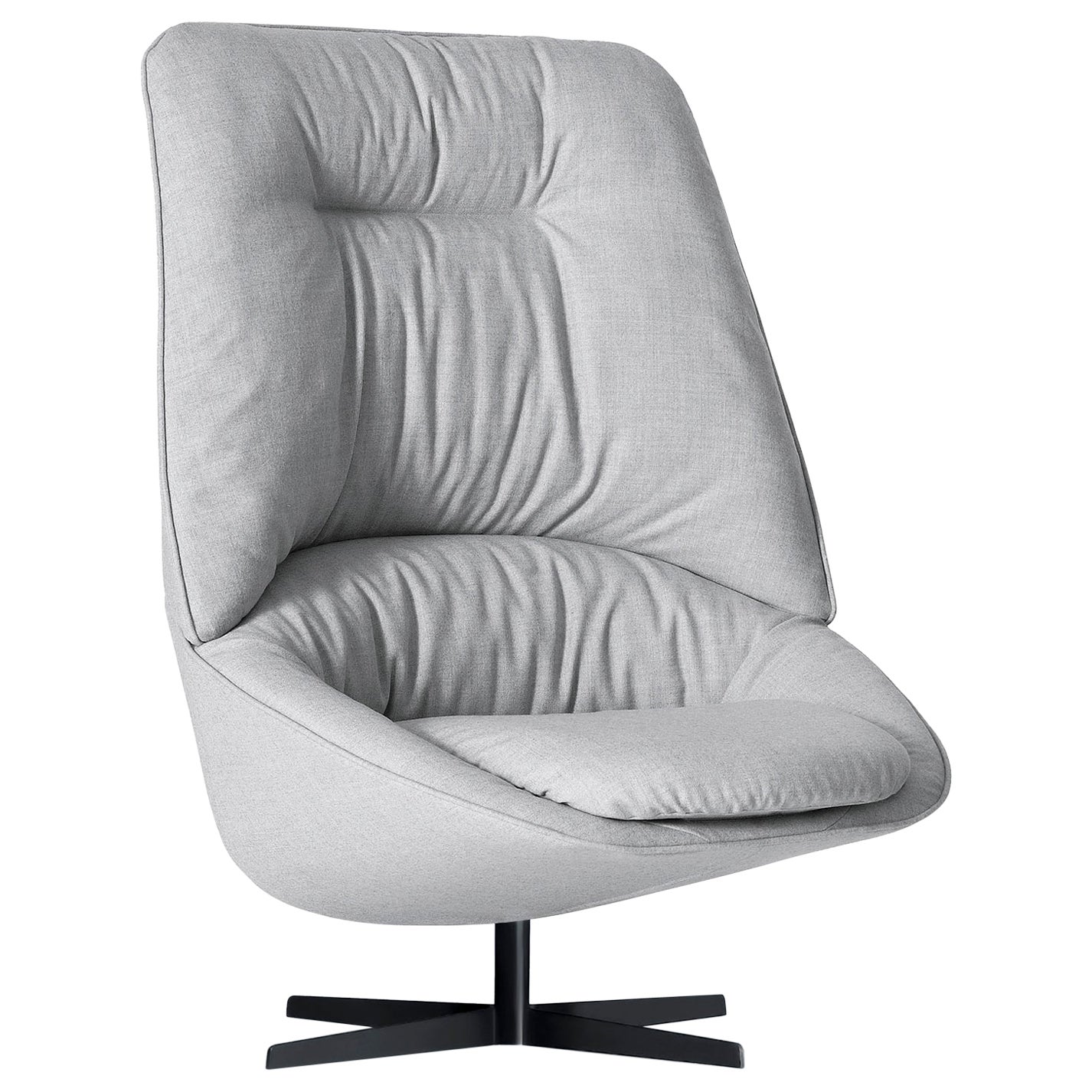 Arflex Serena Armchair in Lama Fabric with Oak Stained Legs by Luca ...