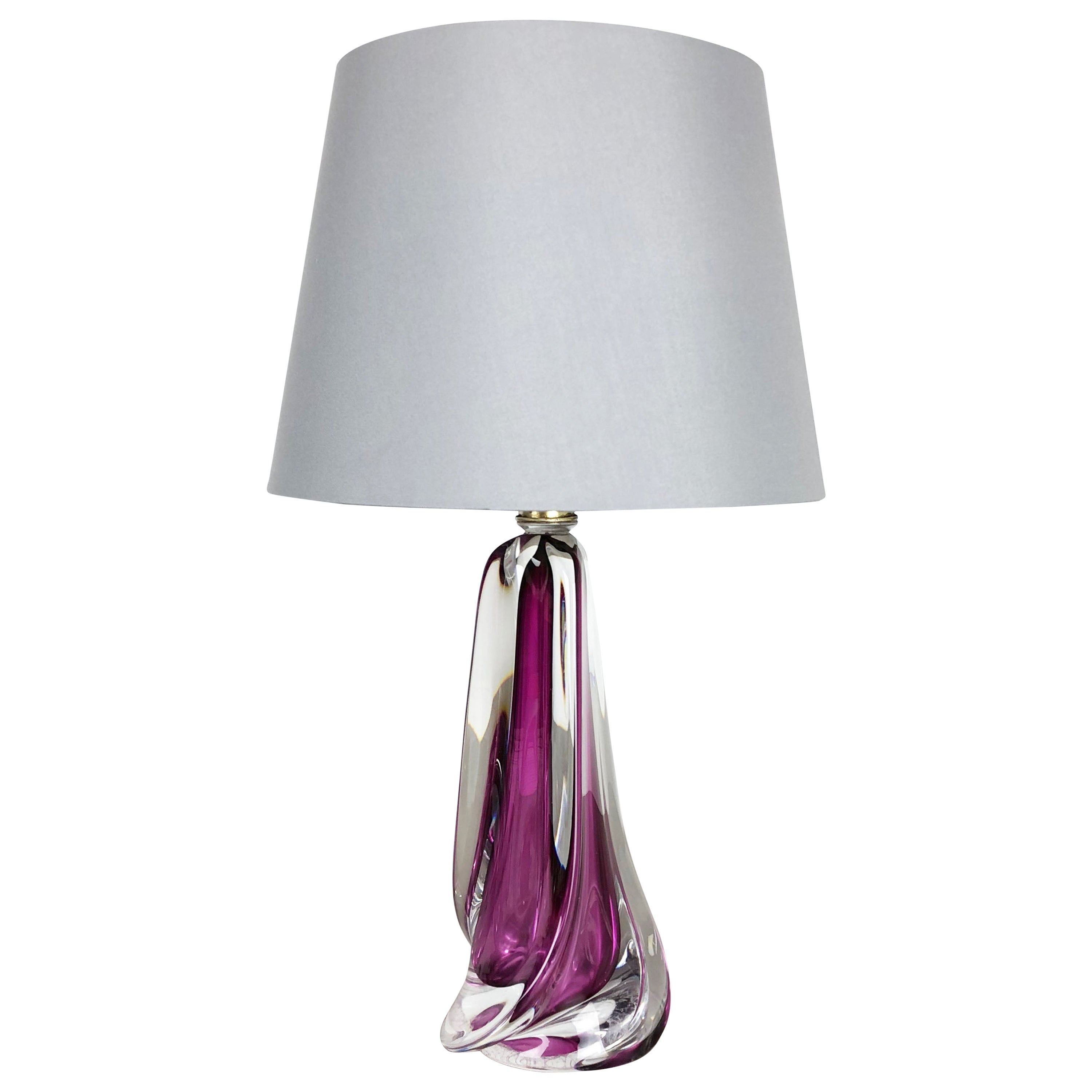 1960's Crystal Table Lamp by Crystal Saint-Louis at 1stDibs