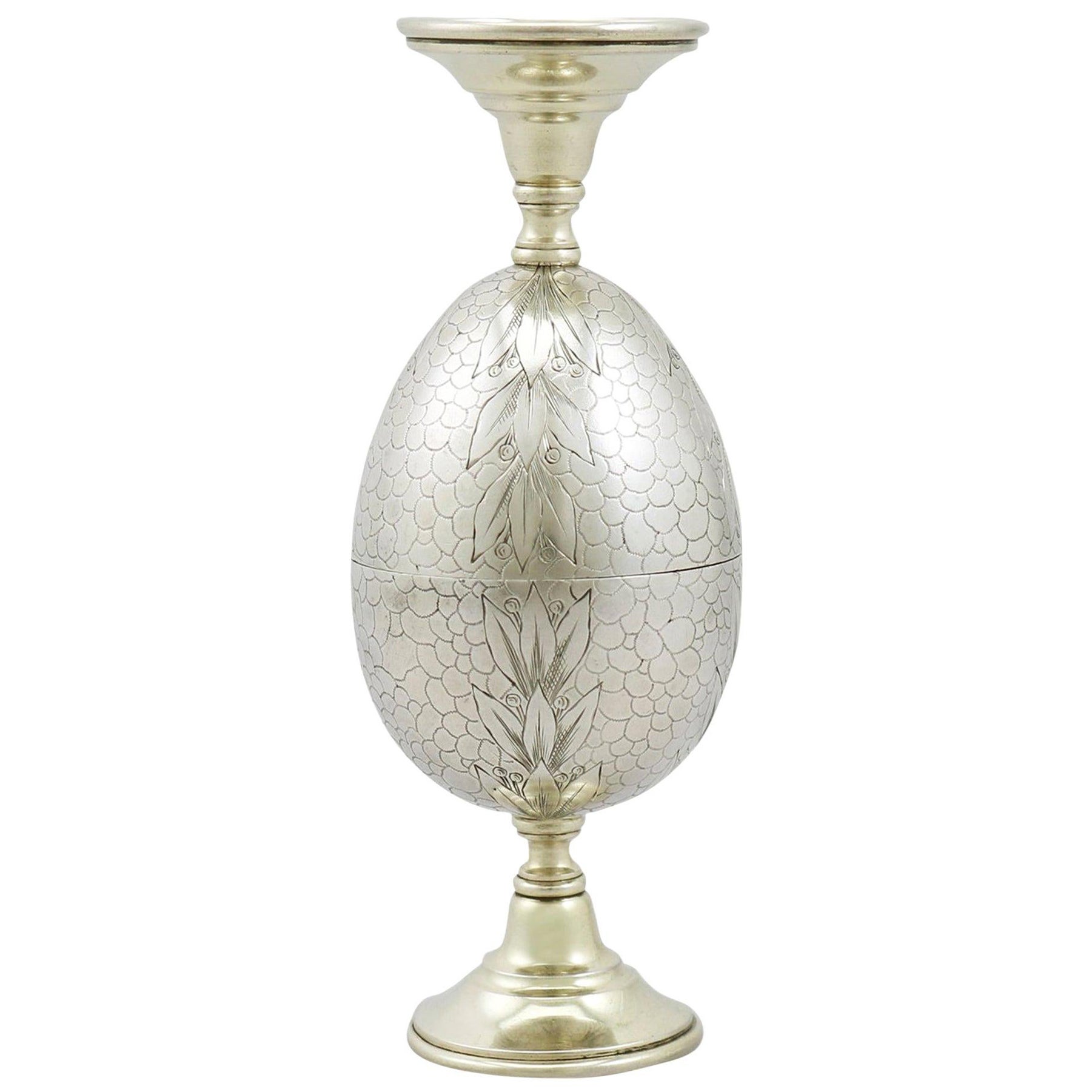 Antique Russian Silver and Niello Enamel Beaker For Sale at 1stDibs