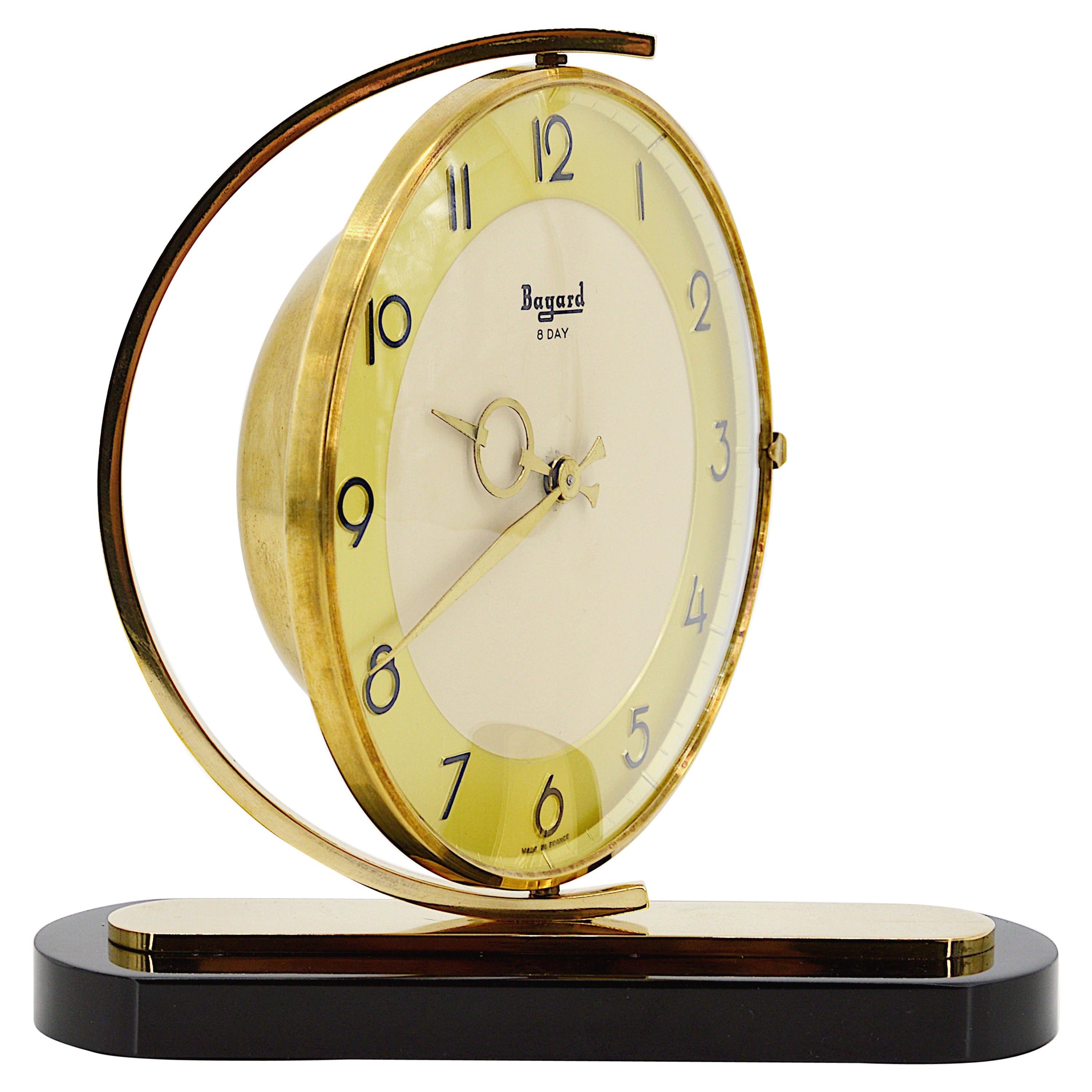 French Free Standing 1930s Art Deco Mirror Clock For Sale at 1stDibs