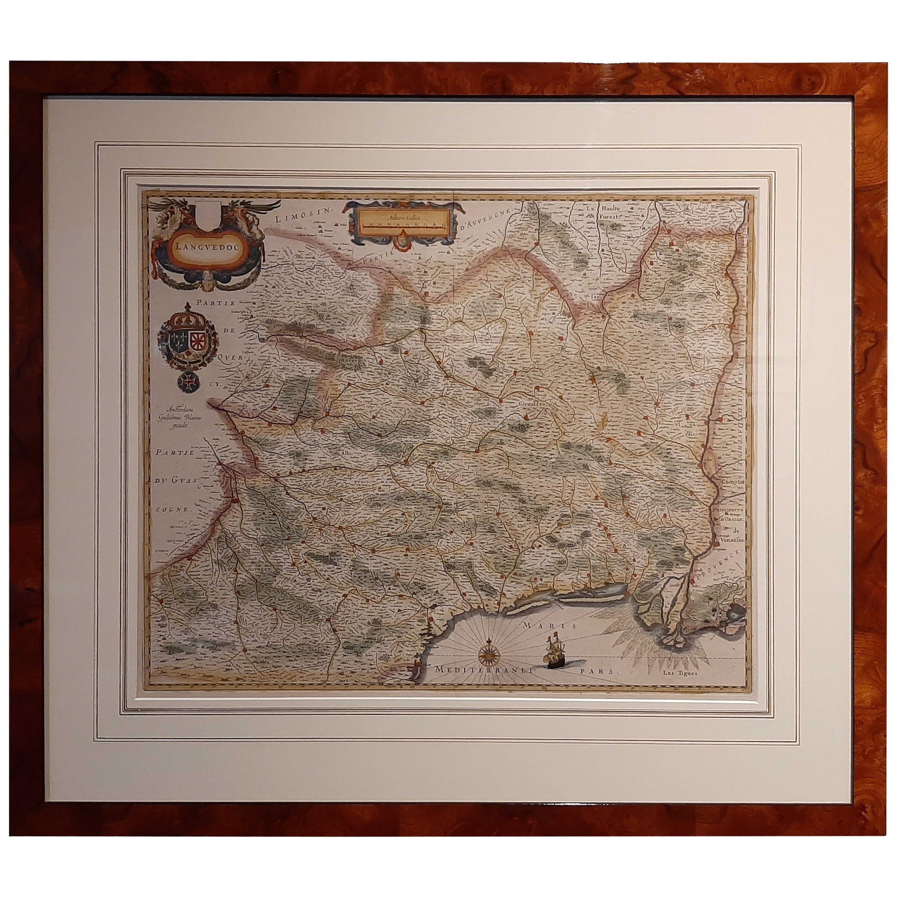 Antique Map of Portugal by W. Blaeu, 1650 For Sale at 1stDibs