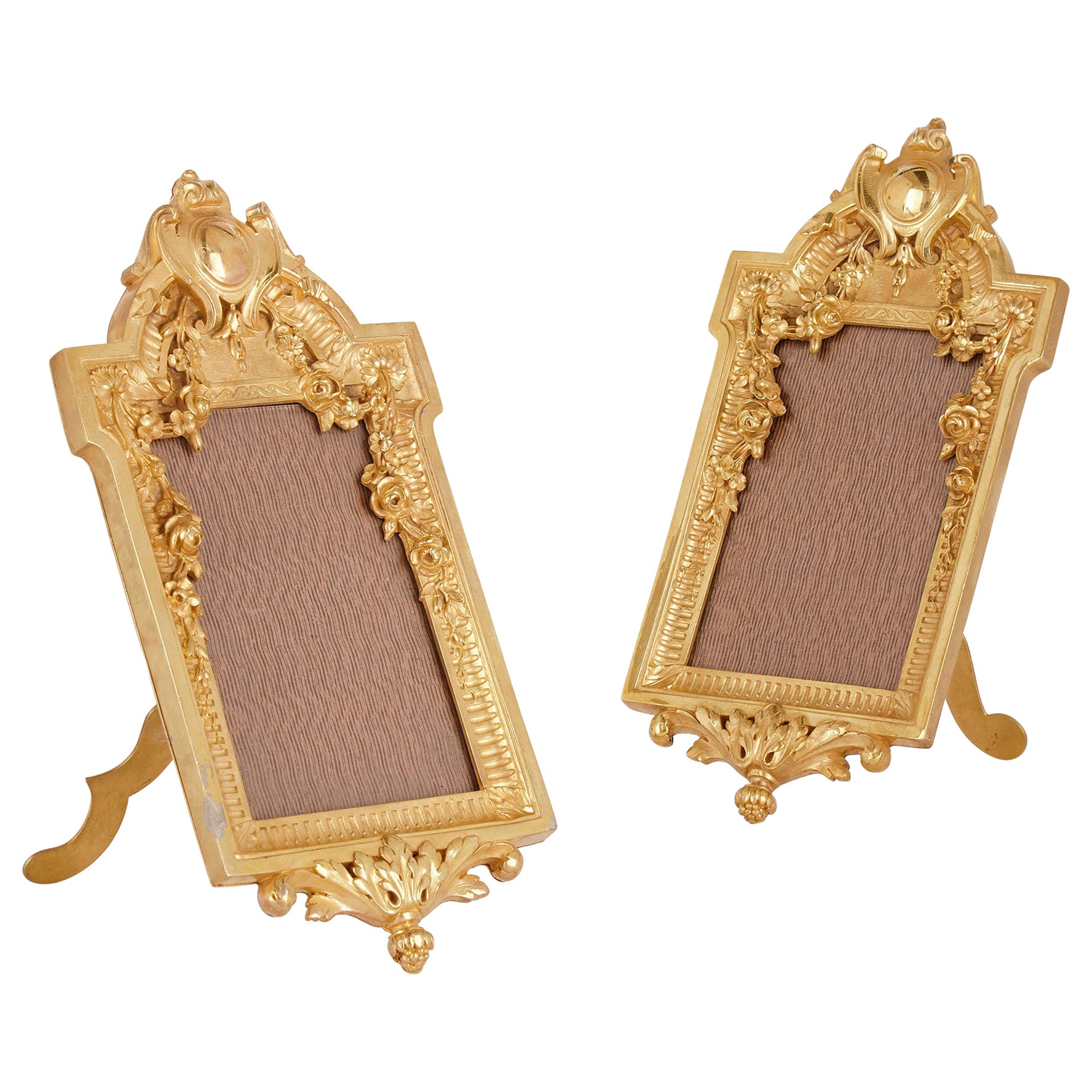 Pair of Renaissance Gilt and Paint Italian Wood Frames at 1stDibs