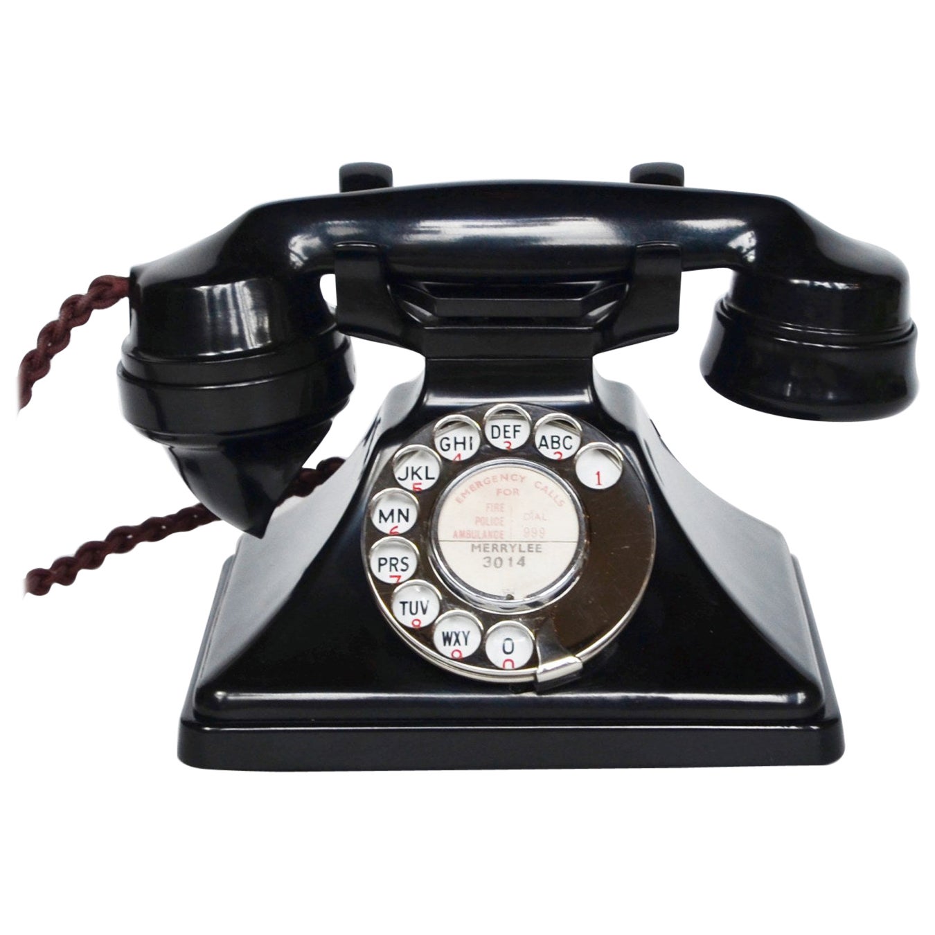 Original GPO 232L Black Bakelite Telephone, circa 1945 For Sale at 1stDibs
