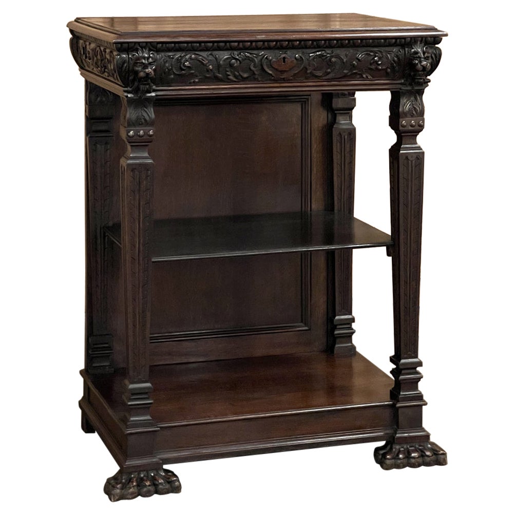 Large Renaissance Style Oak Console, 19th Century For Sale at 1stDibs