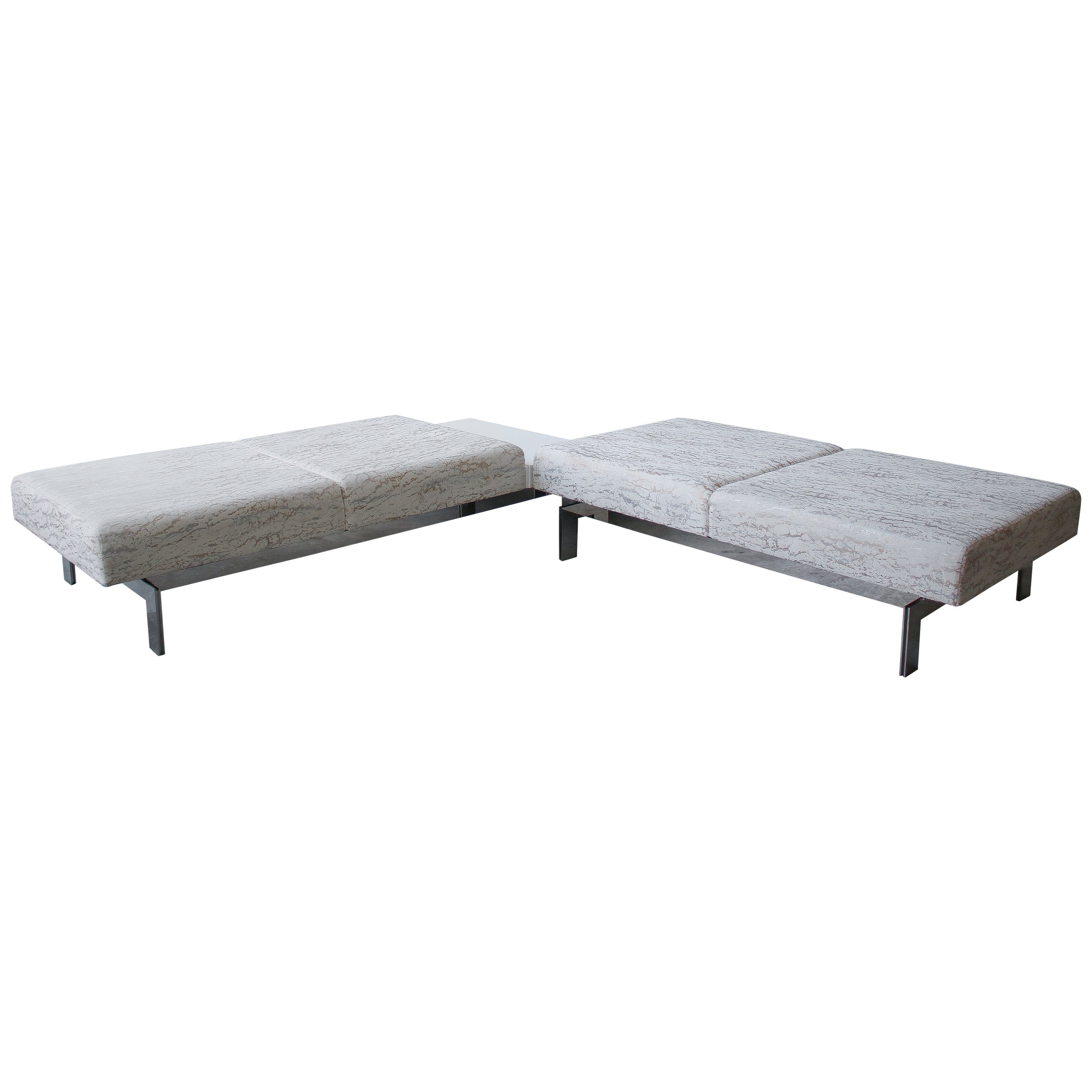 Triple Rectangle Bench in Stainless Steel by Cain Modern For Sale at ...