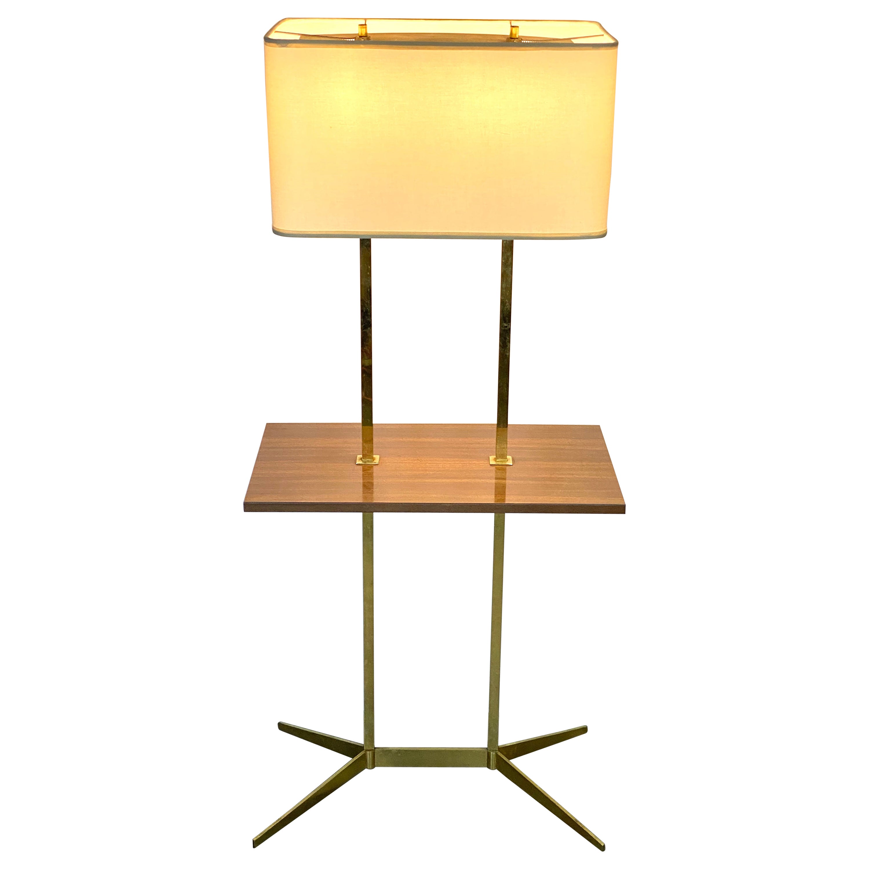 Vintage Brass Shell Floor Lamp by Stiffel at 1stDibs