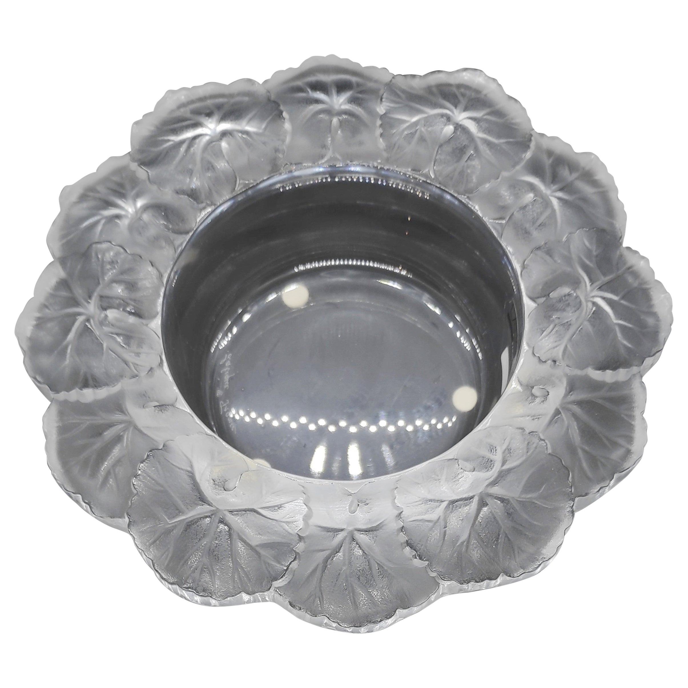 Lalique Zaha Hadid Fontana Bowl Midnight Blue Crystal Numbered Edition ...